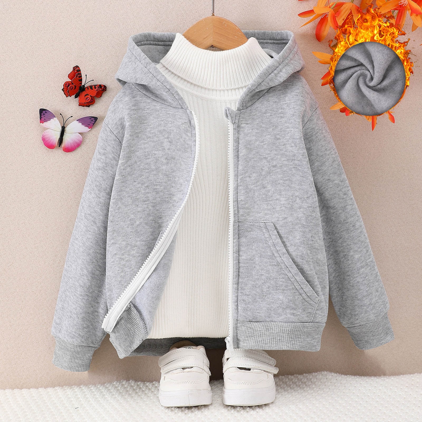 Toddler Winter Coat Animal Printed Lightweight Jacket Windproof Coats ...