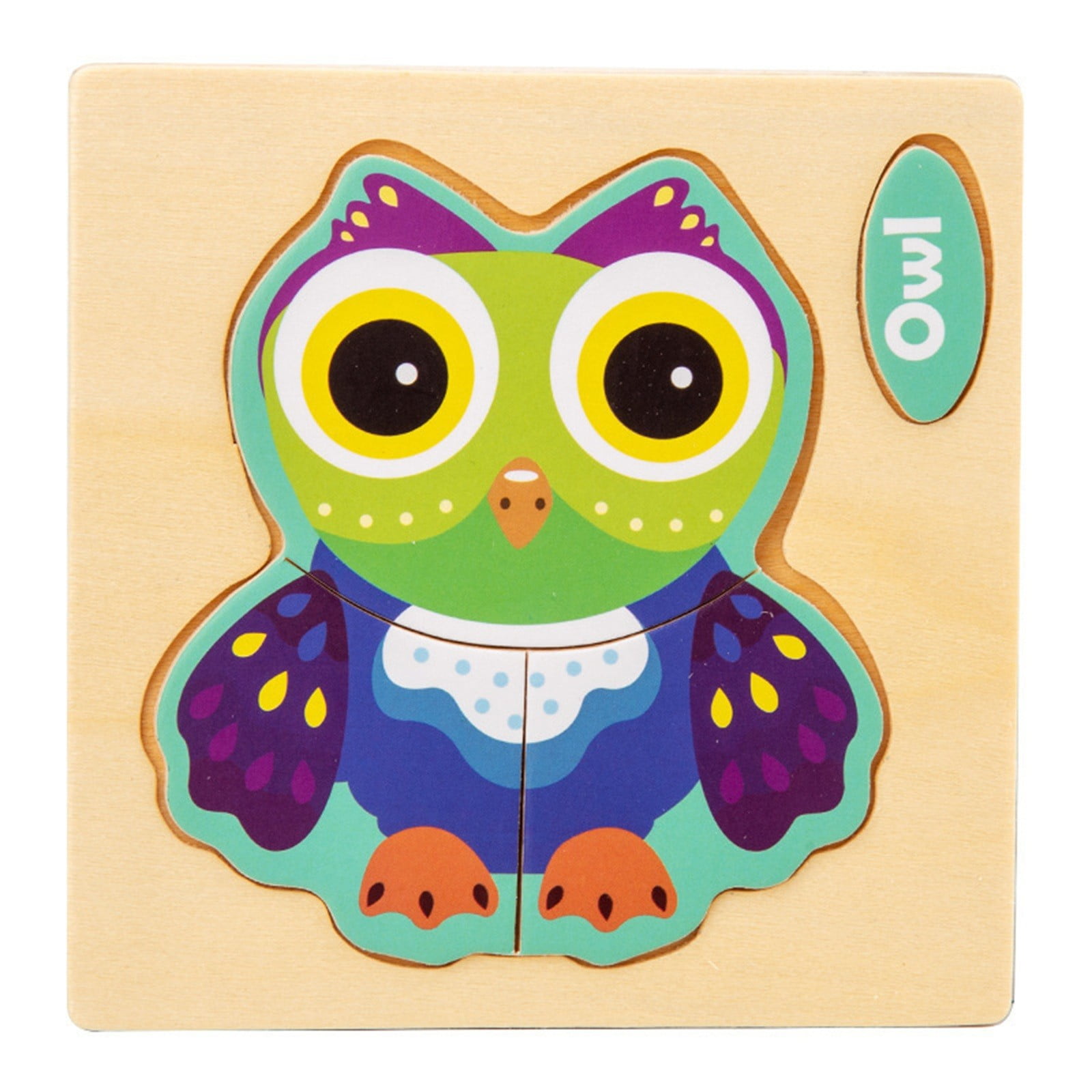 Toddler Wooden Owl Puzzle, Tangram Buckle Puzzle, Colorful Puzzle Early ...