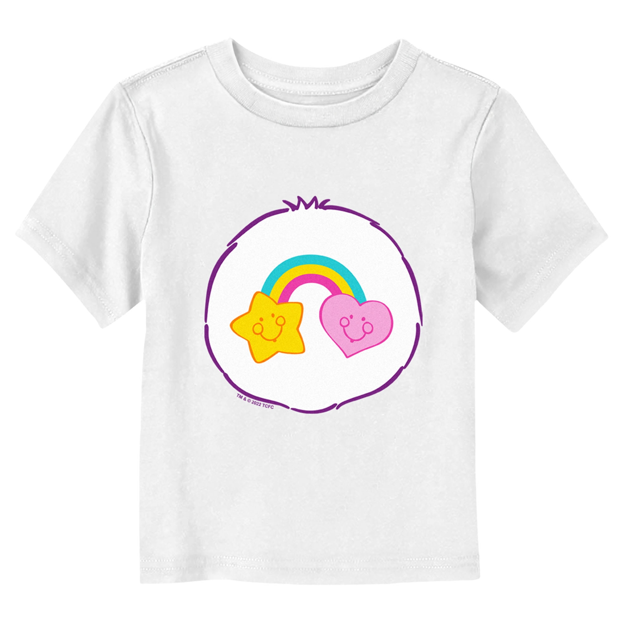Toddler's Care Bears Best Friend Bear Rainbow Costume Graphic Tee White ...