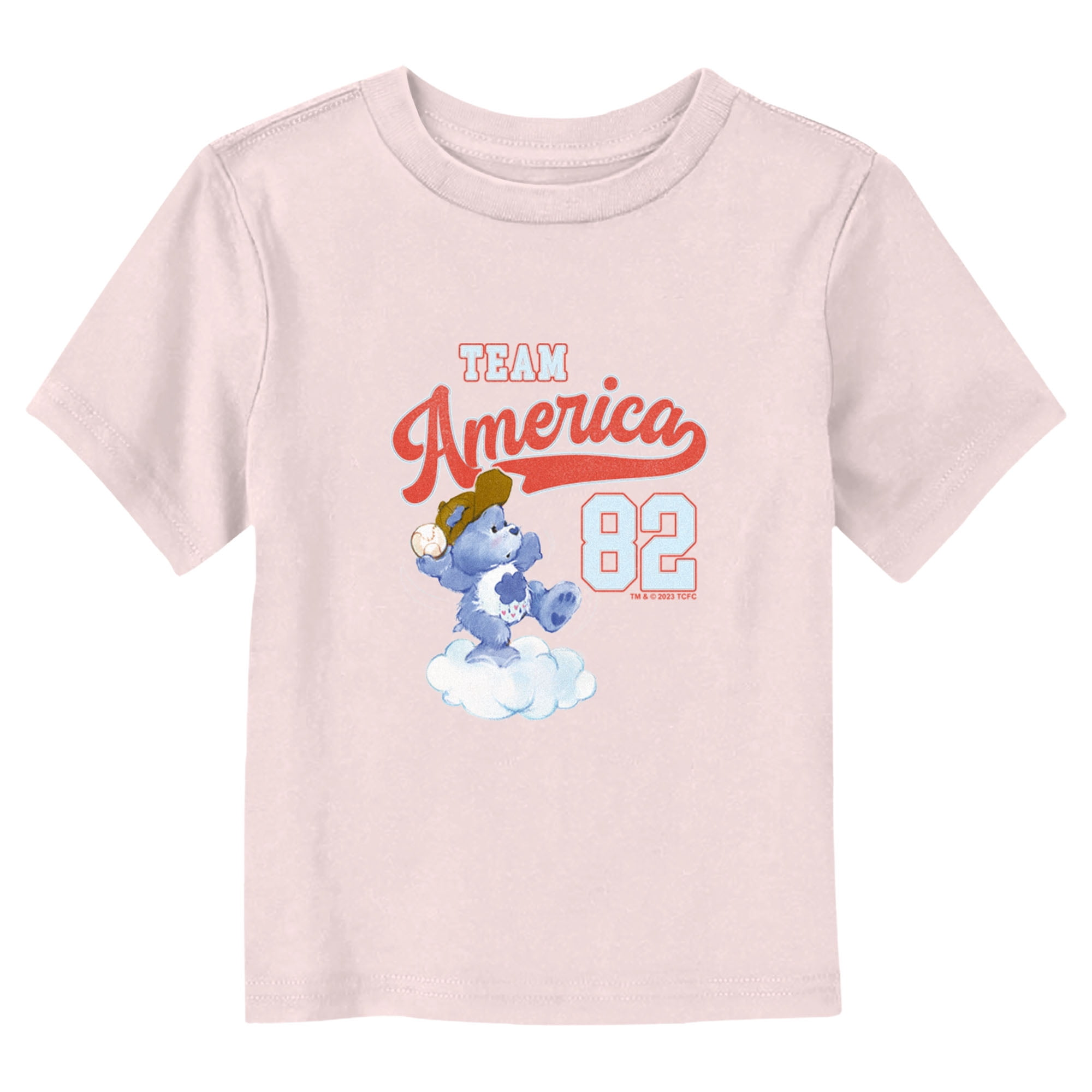 Toddler's Care Bears Team America Baseball Grumpy Bear Graphic Tee ...