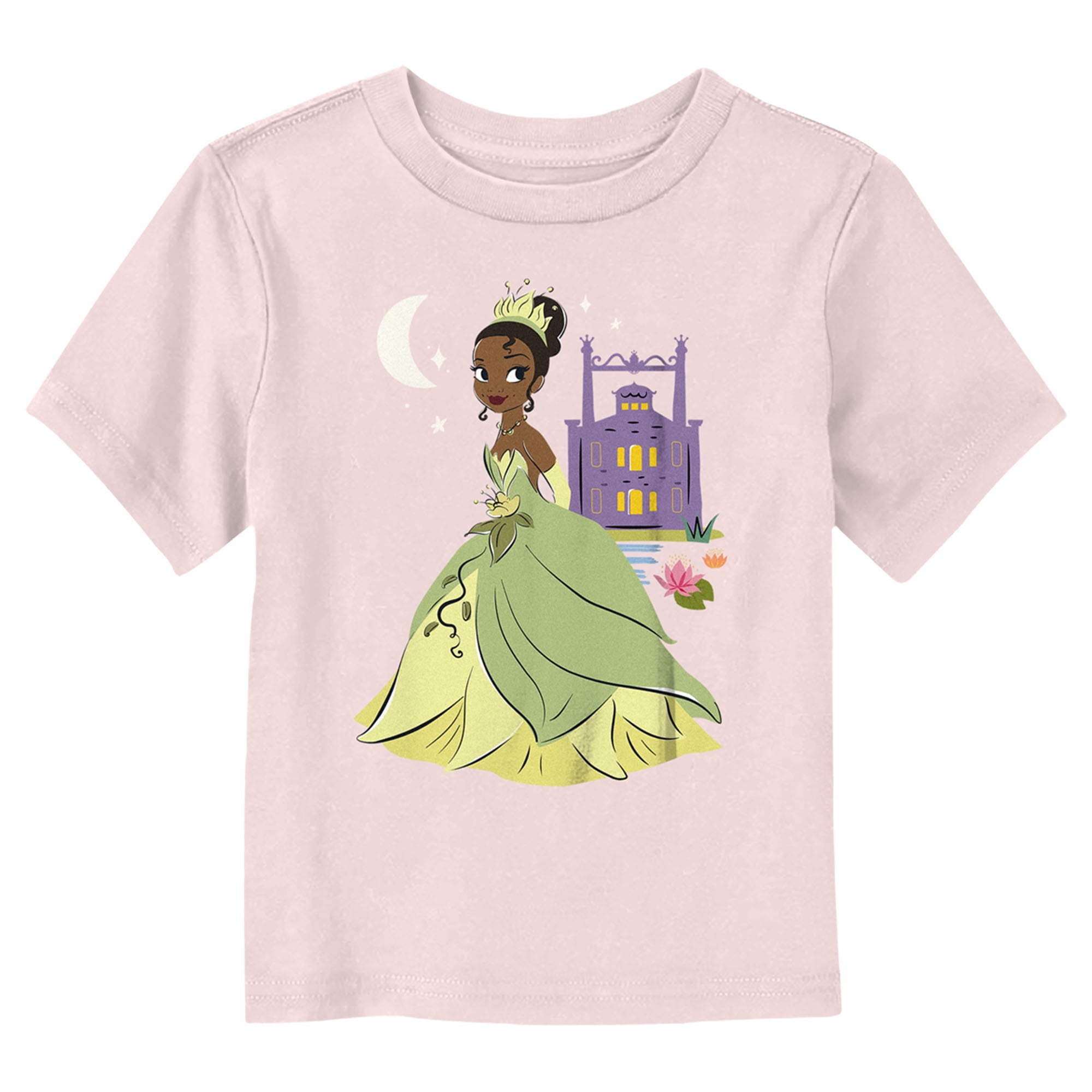 Toddler's Disney Cartoon Tiana Graphic Tee Light Pink 3T - Walmart.com