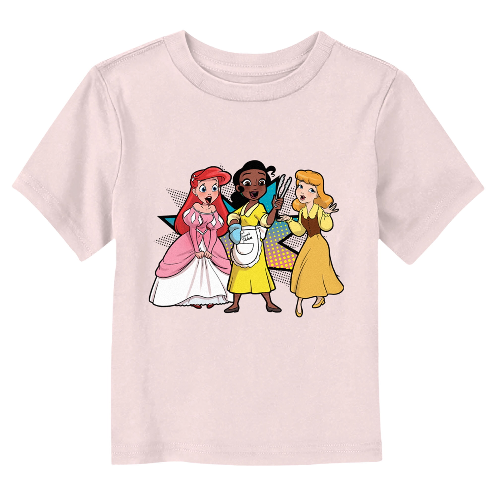 Toddler's Disney Comic Book Princesses Trio Graphic Tee Light Pink 4T ...