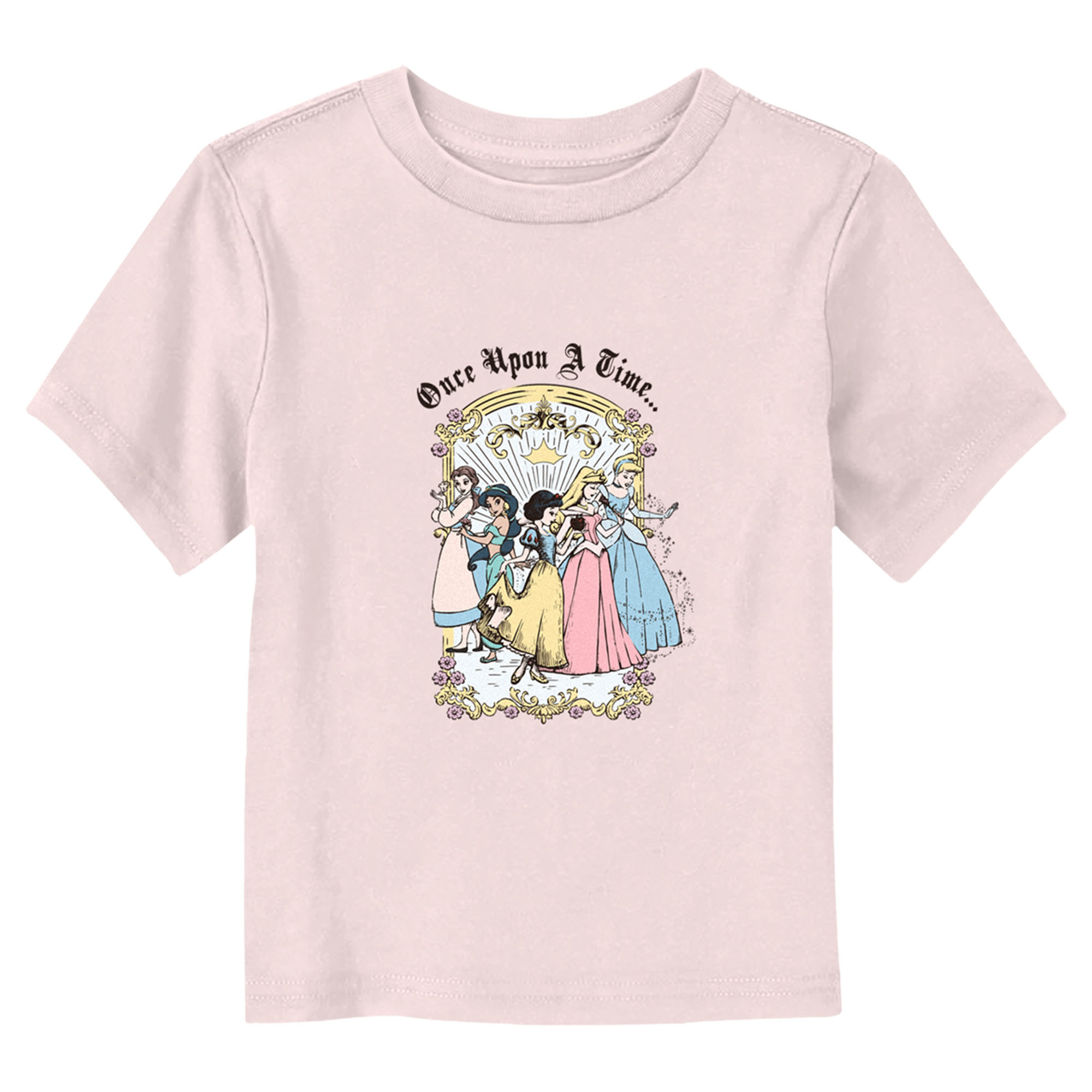 Toddler's Disney Once Upon A Time Sketch Princesses Graphic Tee Light ...