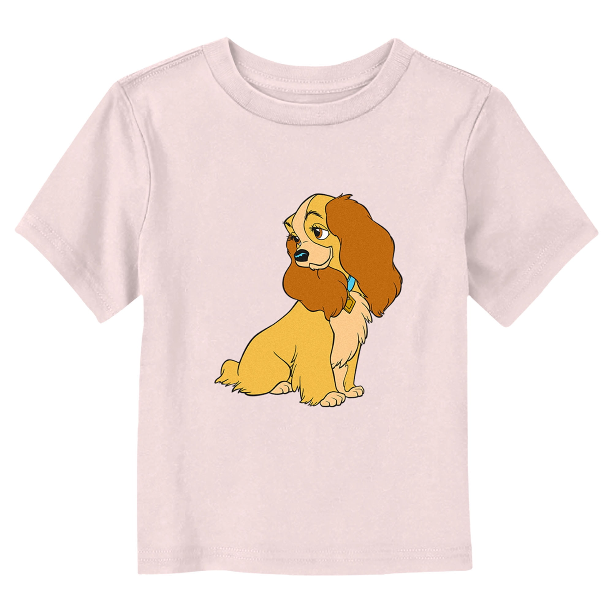 Toddler's Lady and the Tramp Large Lady Portrait Graphic Tee Light Pink ...