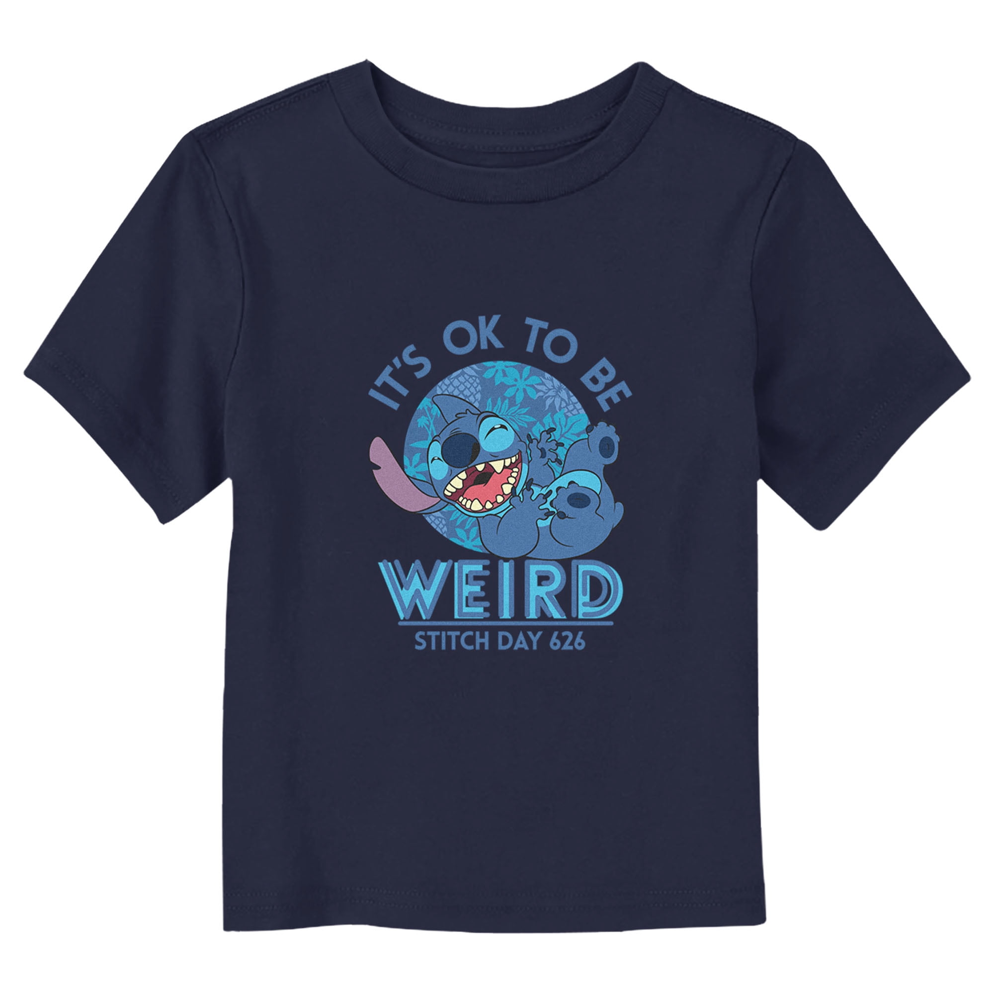 Toddler's Lilo & Stitch It’s Ok to Be Weird Motto Graphic Tee Navy Blue ...