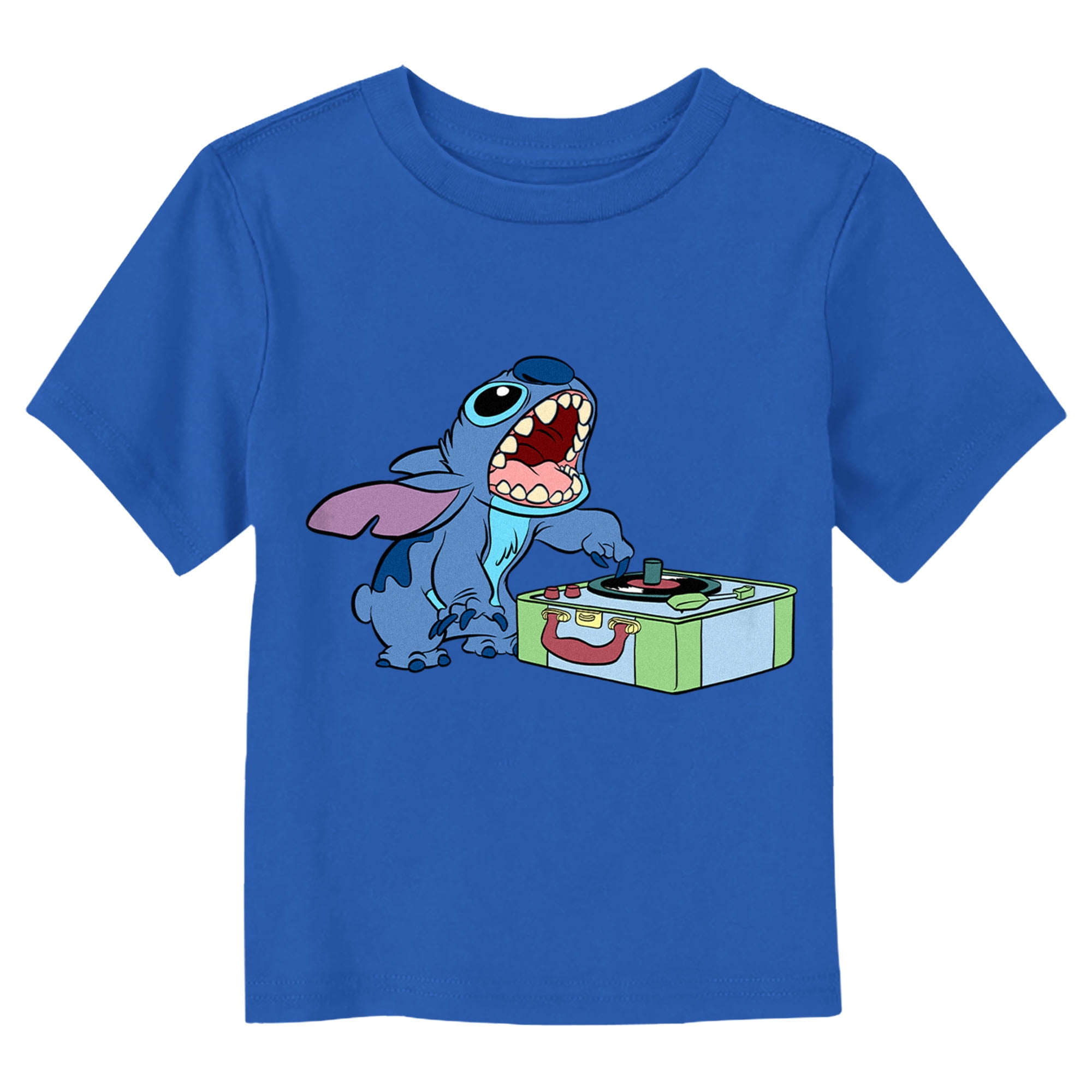 Toddler's Lilo & Stitch Record Scratch Master Graphic Tee Royal Blue 2T ...