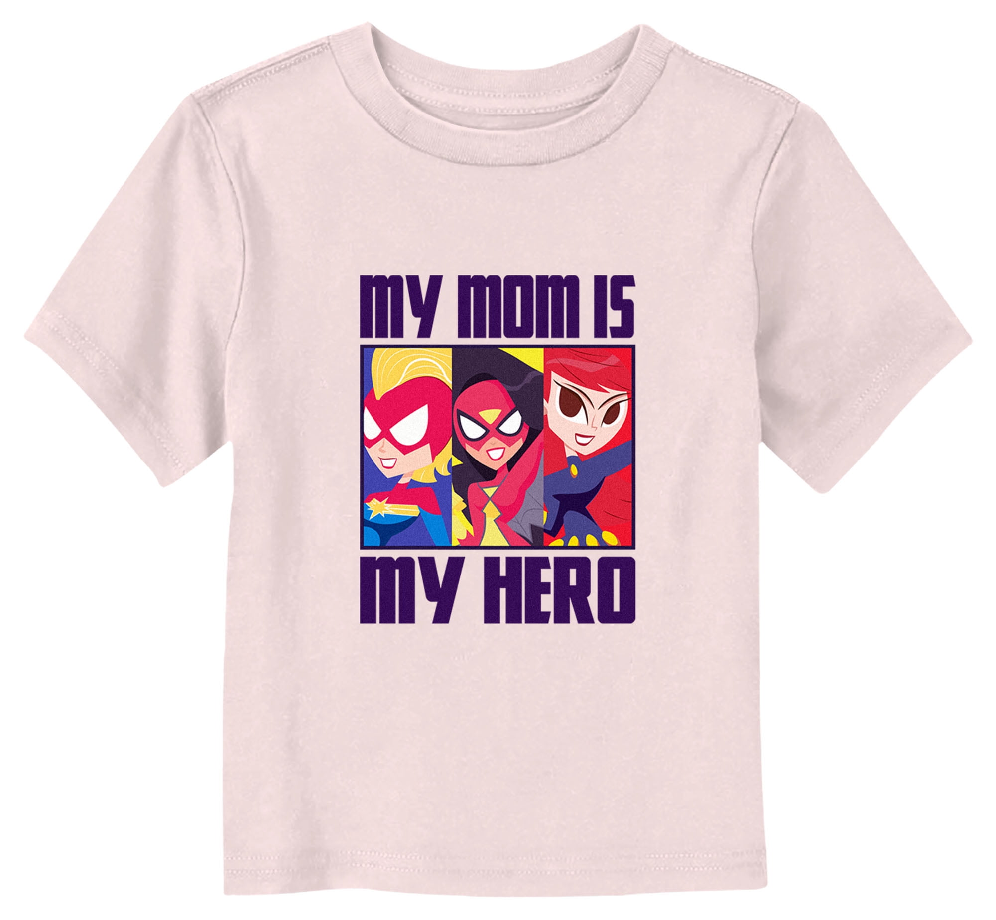 Toddler's Marvel My Mom Is My Hero Girl Squad Graphic Tee Light Pink 3T ...