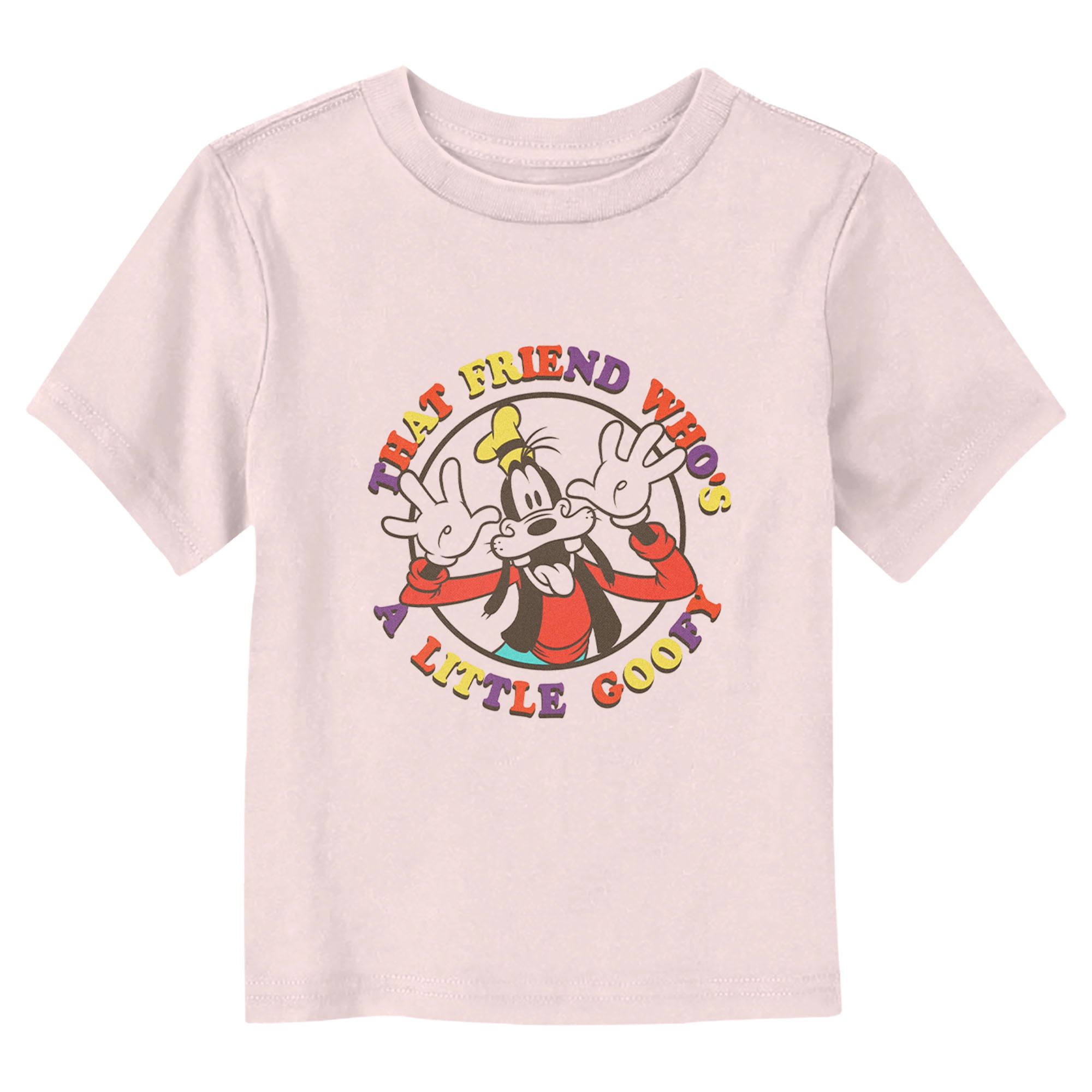 Toddler's Mickey & Friends A Little Goofy Friend Graphic Tee Light Pink ...
