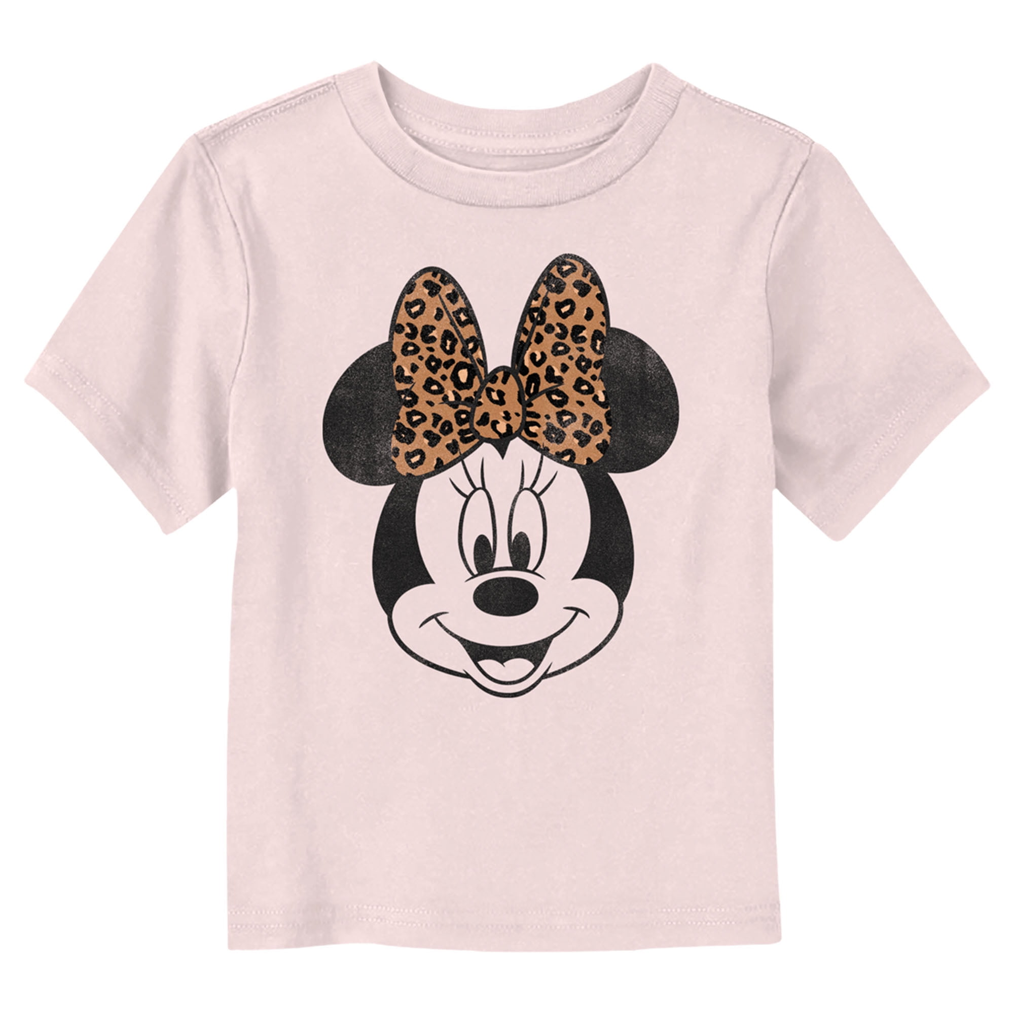Toddler's Mickey & Friends Distressed Minnie Mouse With Cheetah Print ...
