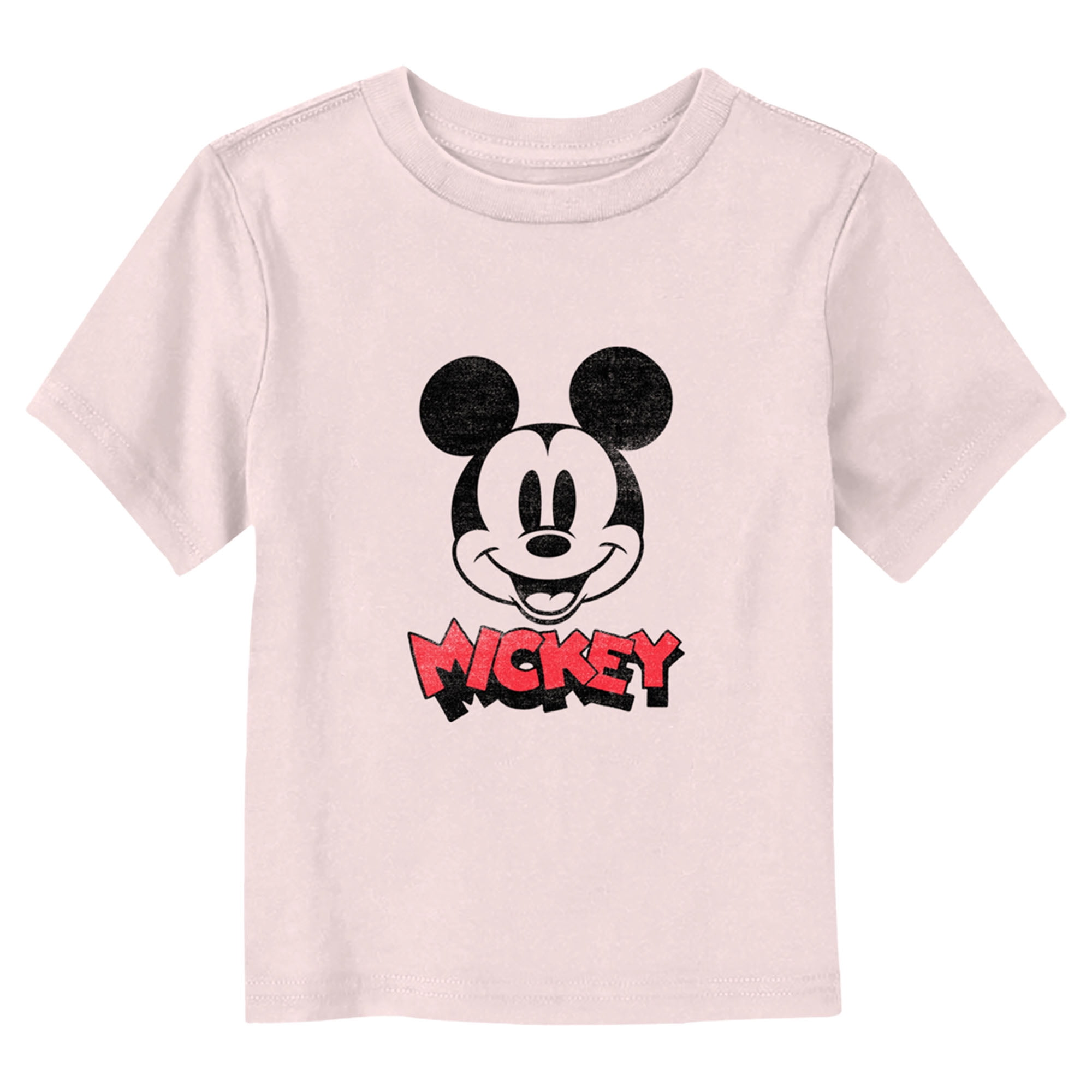 Toddler's Mickey & Friends Headshot Retro Logo Graphic Tee Light Pink ...