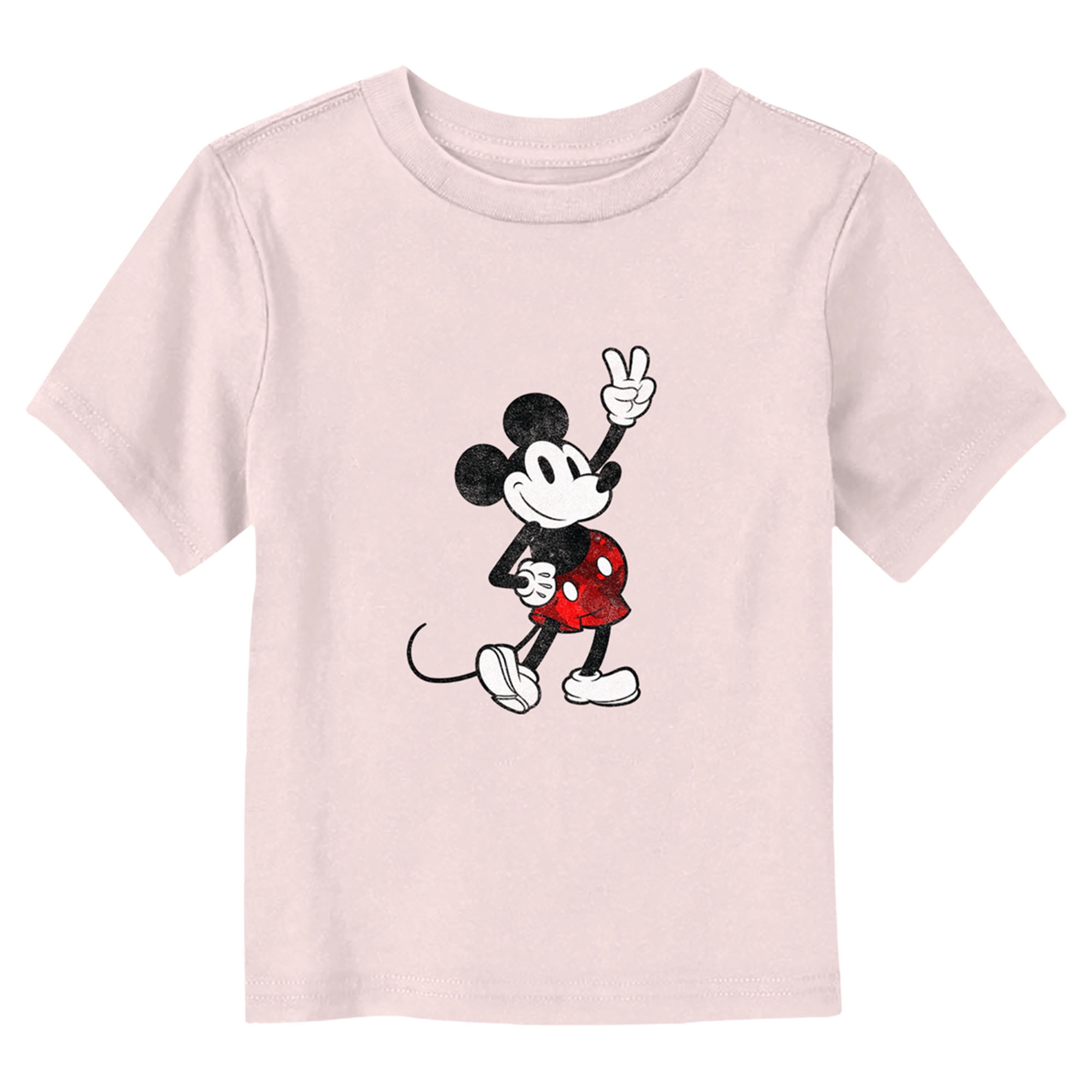 Toddler's Mickey & Friends Retro Mickey Peace Sign Graphic Tee Light ...