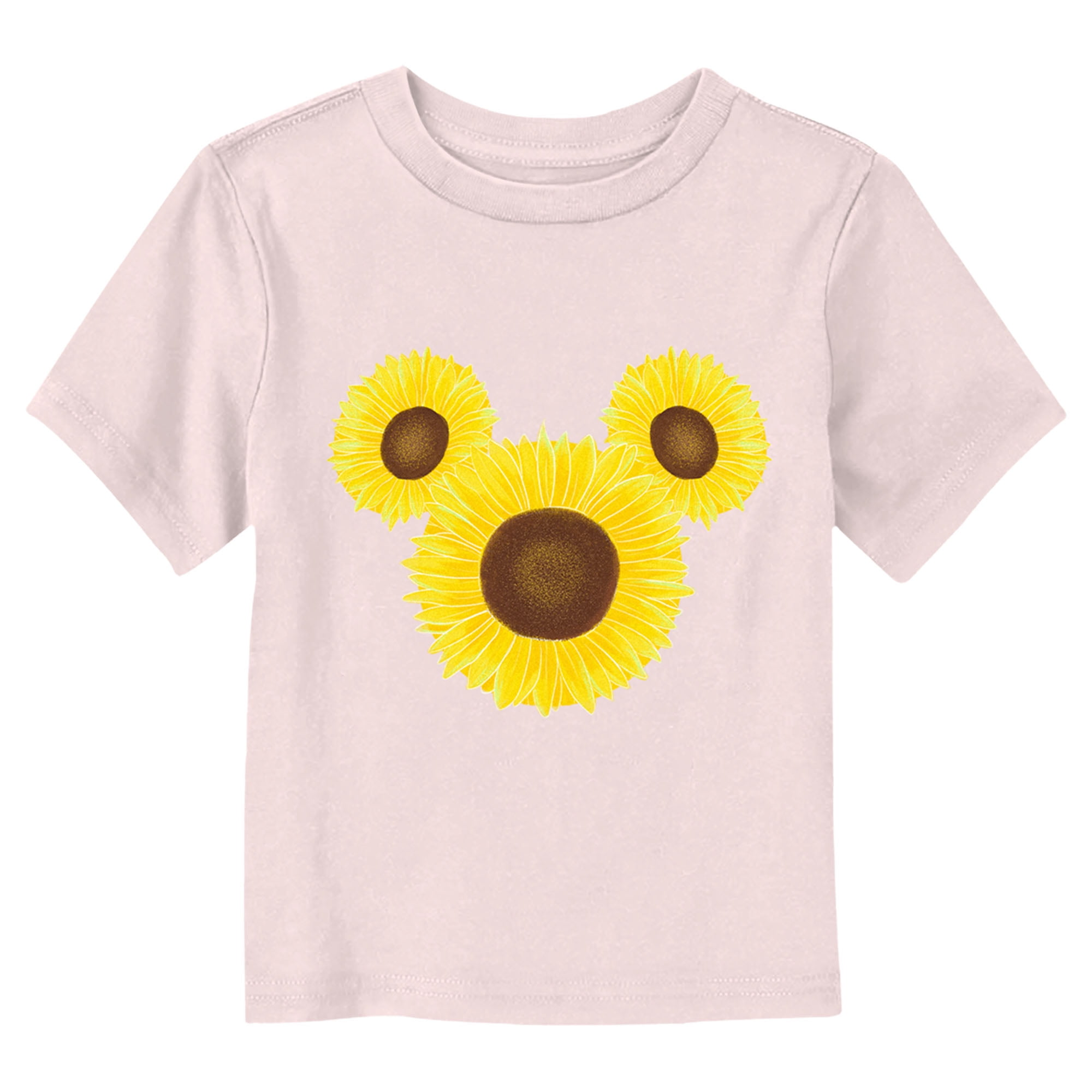 Toddler's Mickey & Friends Sunflower Silhouette Logo Graphic Tee Light ...