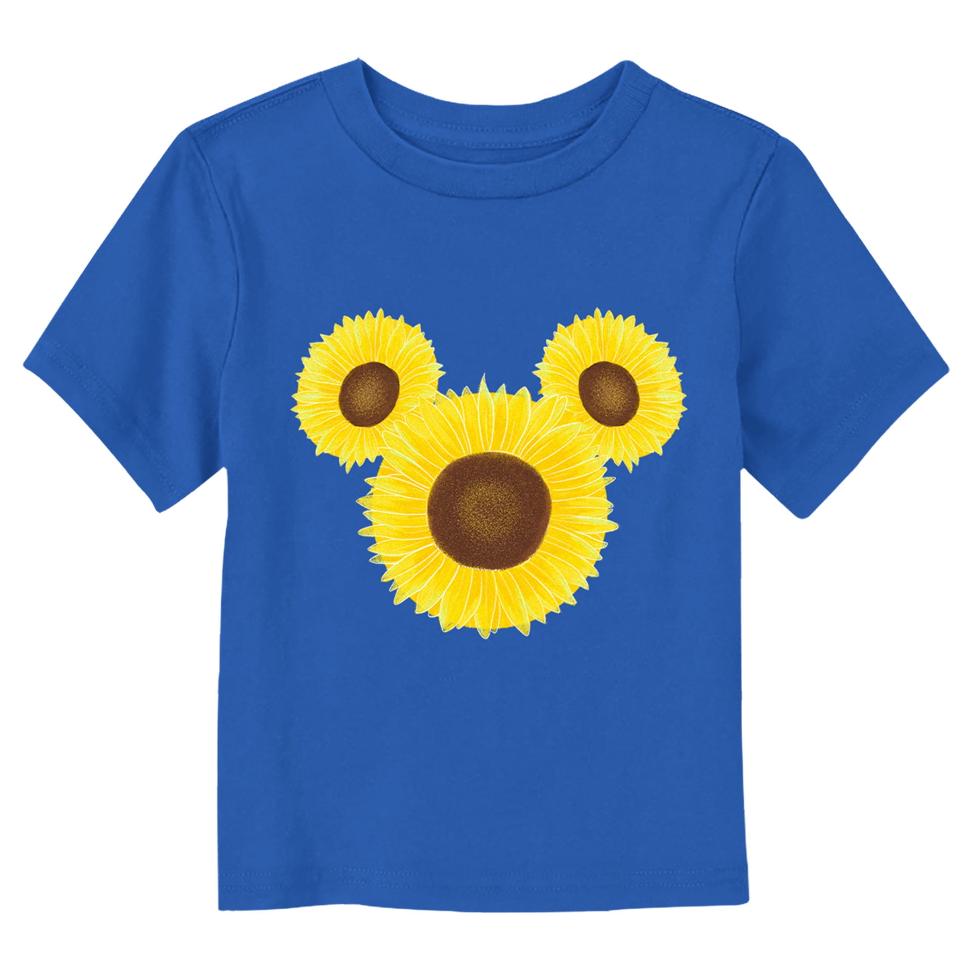 Toddler's Mickey & Friends Sunflower Silhouette Logo Graphic Tee Royal ...