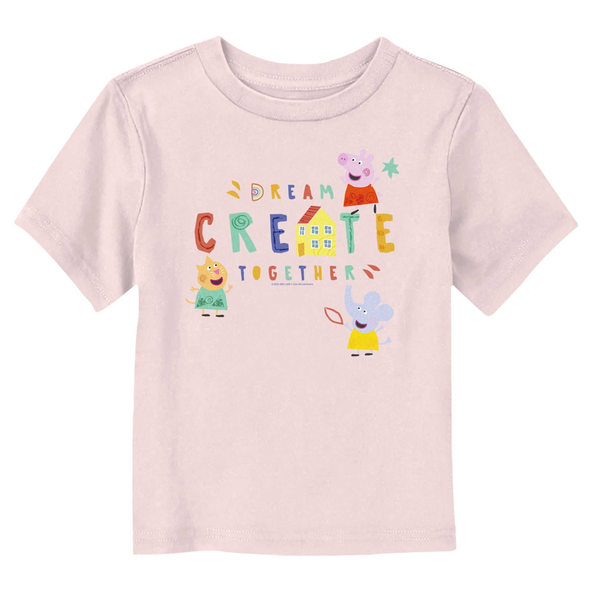 Toddler's Peppa Pig Dream Create Together Graphic Tee Light Pink 4T ...