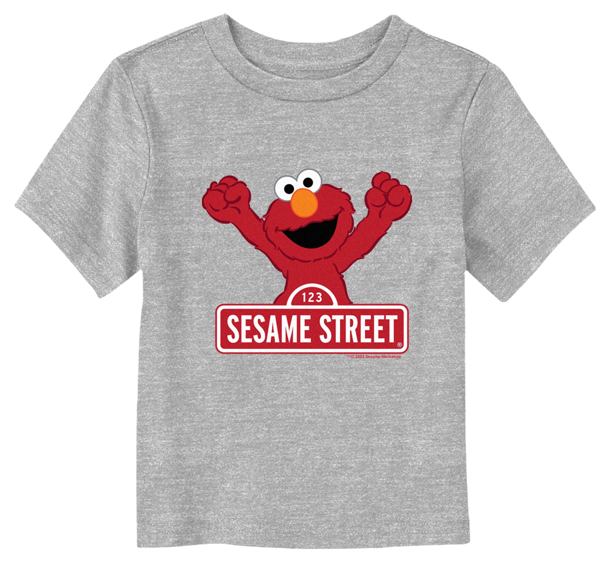 Toddler's Sesame Street Classic Red Logo Sign Elmo Graphic T-Shirt ...