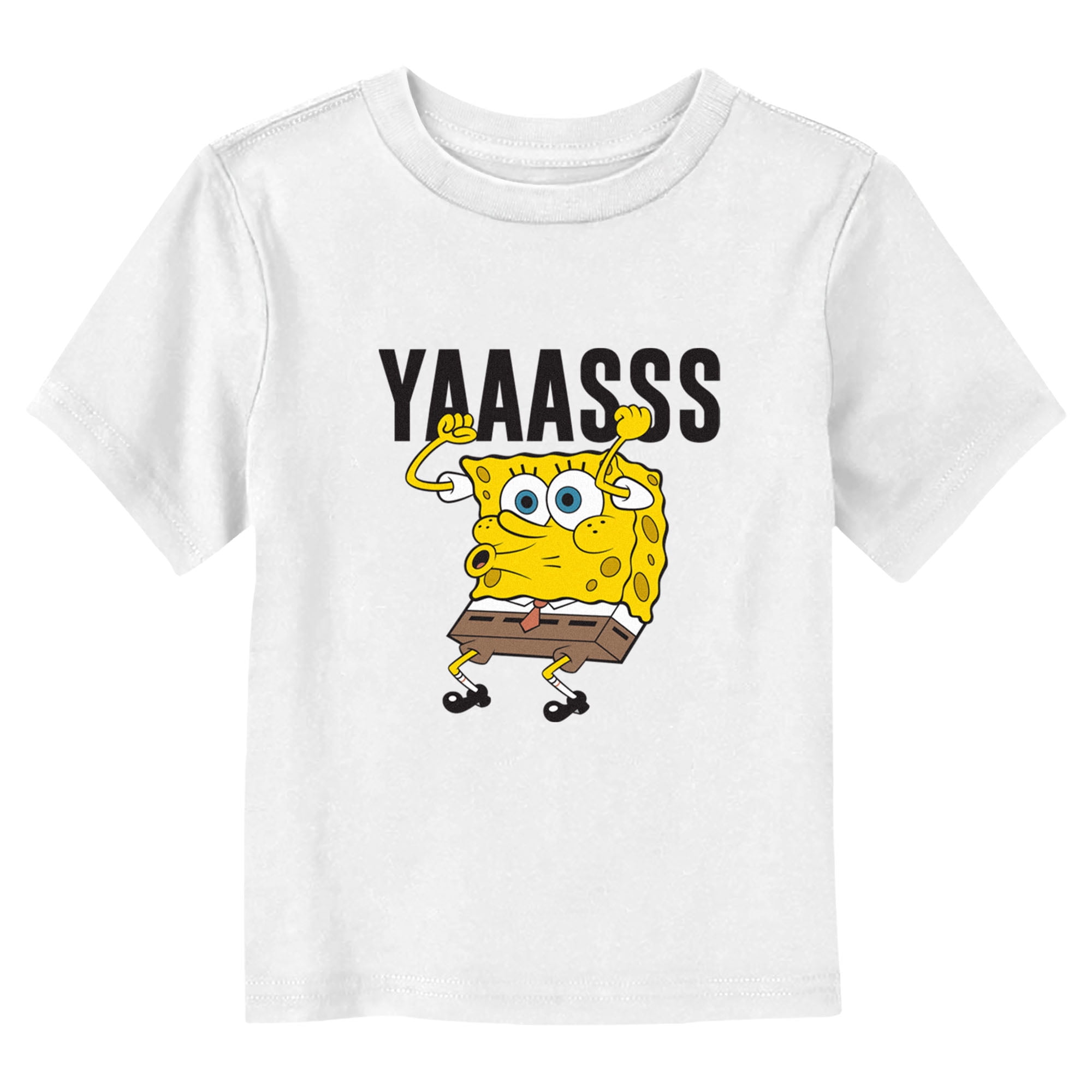 Toddler's SpongeBob SquarePants Excited Sponge Graphic Tee White 4T ...