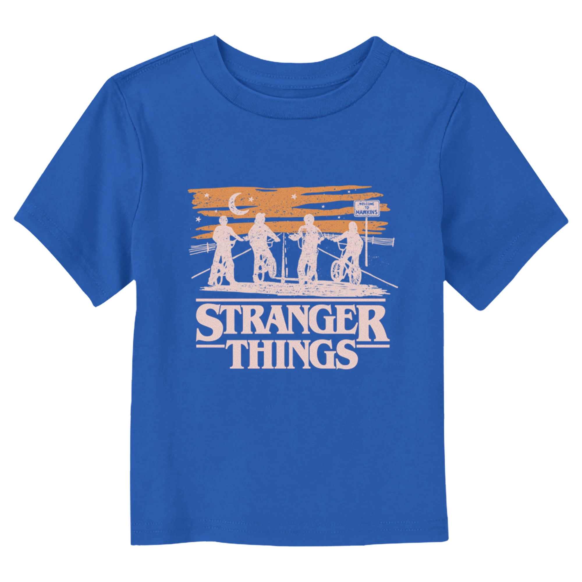Toddler's Stranger Things Starry Bike Ride Sketch Logo Graphic T-Shirt ...