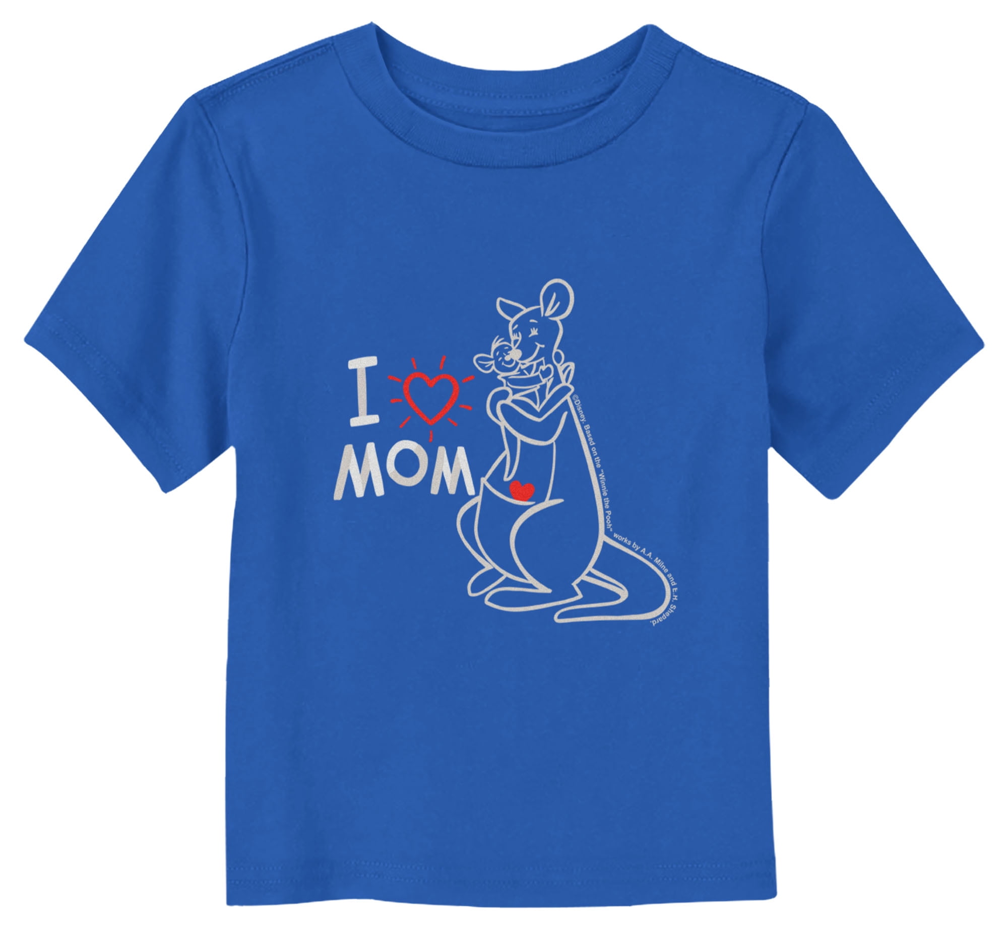Toddler's Winnie the Pooh Kanga and Roo I Love Mom Graphic Tee Royal ...