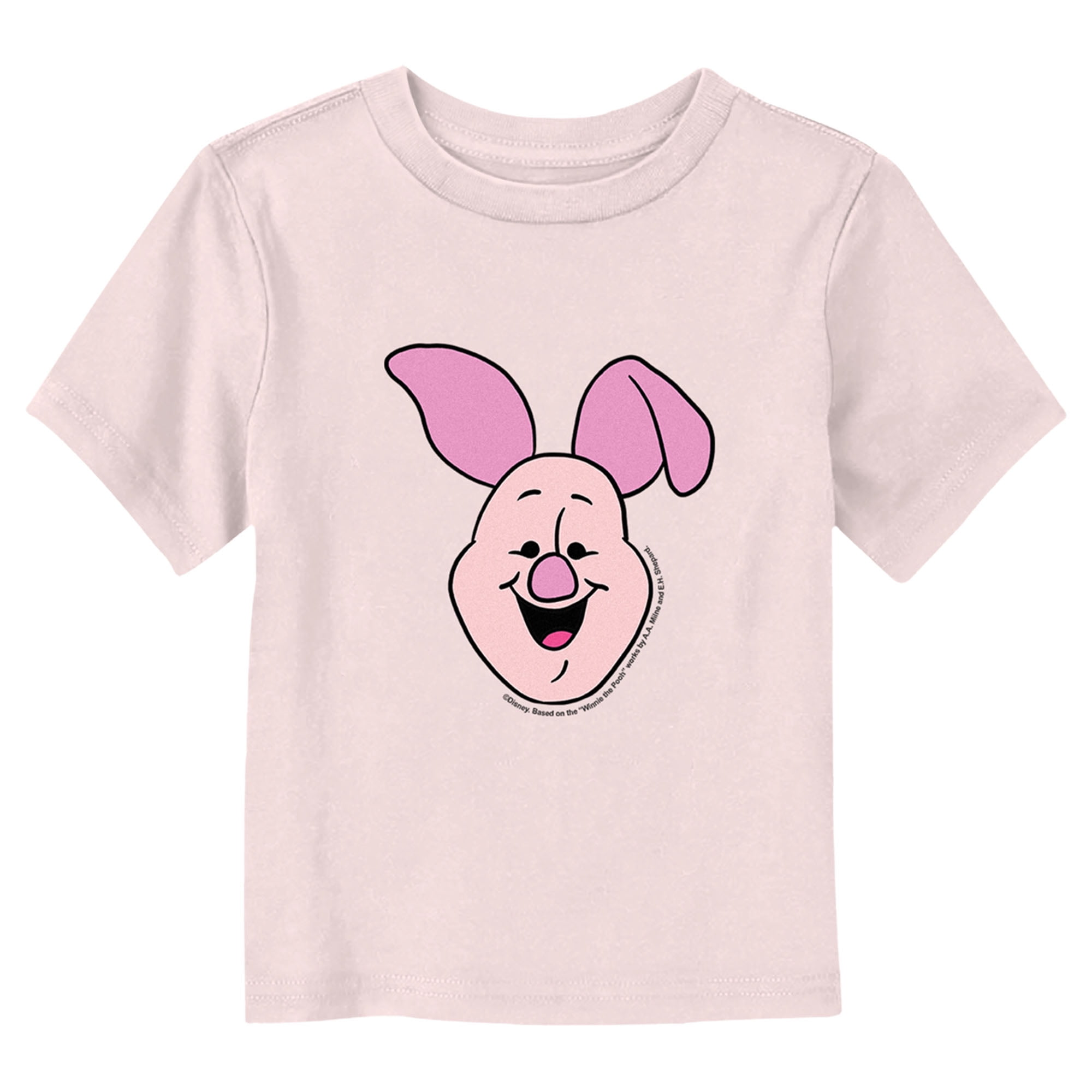 Toddler's Winnie the Pooh Piglet Large Portrait Graphic Tee Light Pink ...