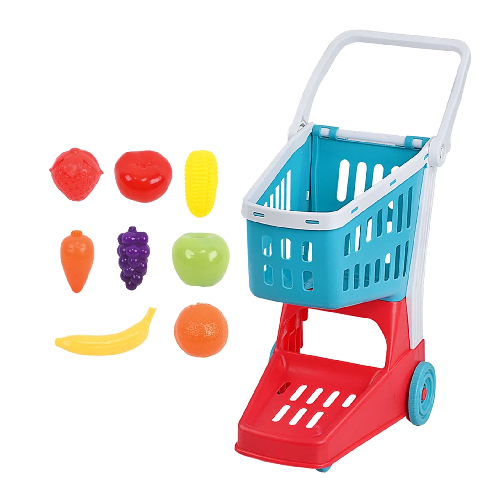 Toddlerino- 23 Pcs Kids Shopping Cart Trolley Play Set with Pretend ...