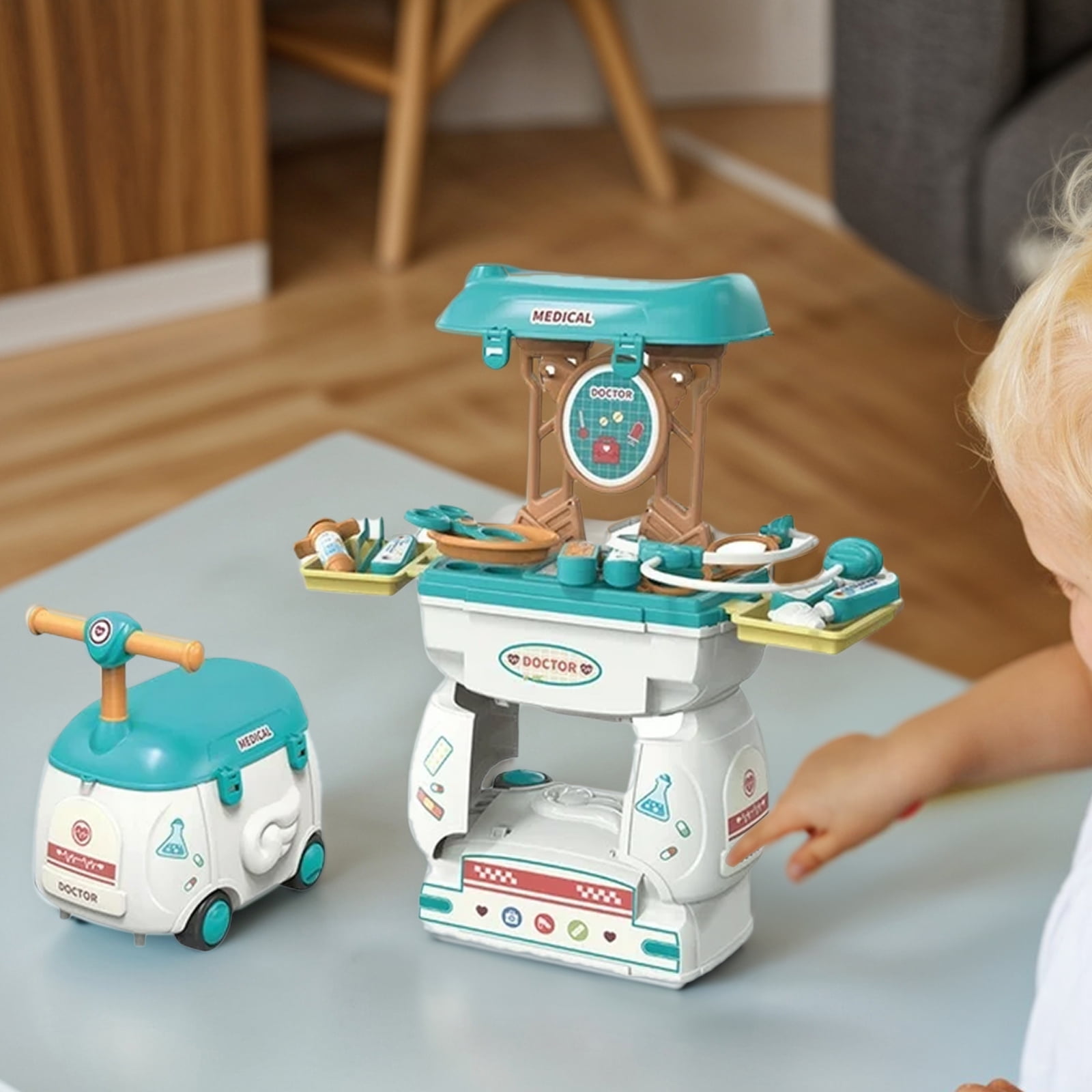 Toddlerino -2IN1 Doctor Kit for Kids Aged 3 4 5, Pretend Doctor Playset ...