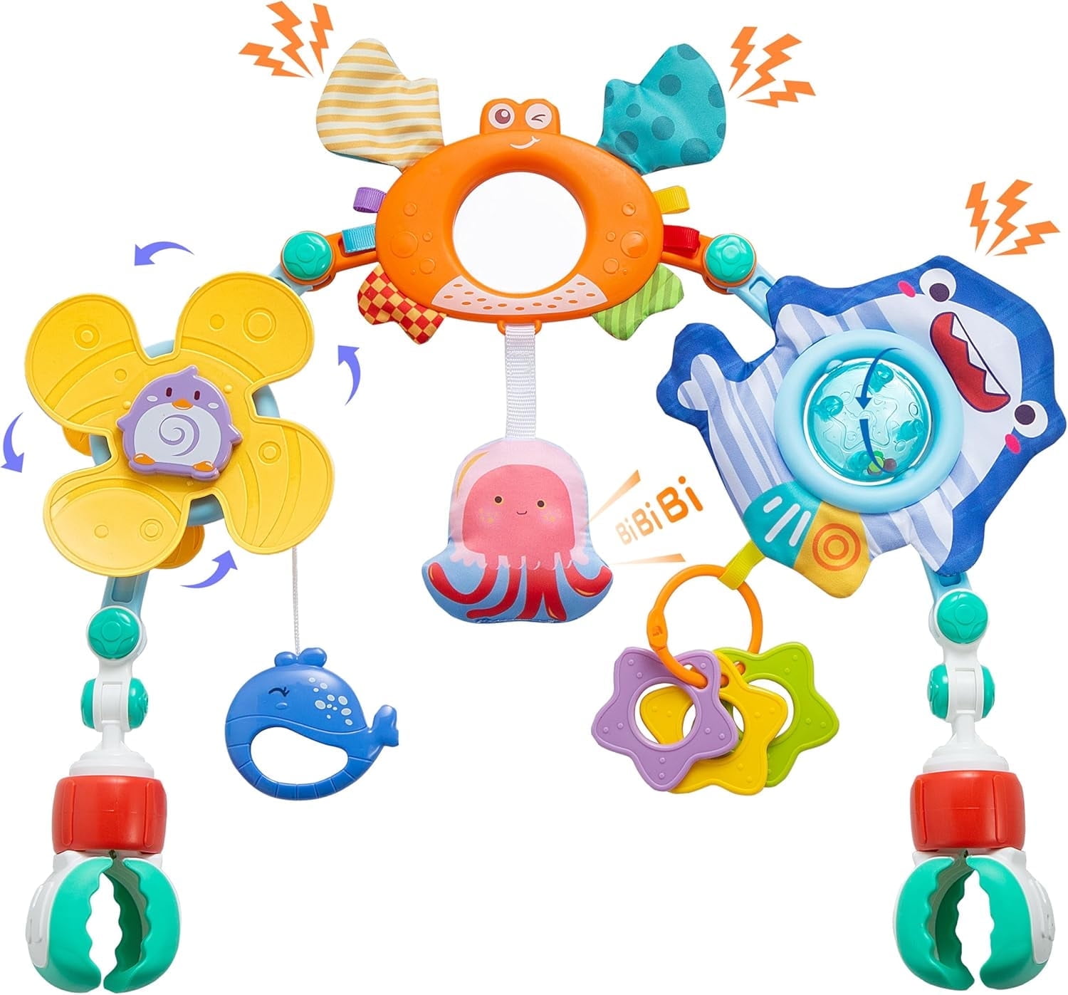 Toddlerino -Baby Crib Hanging Rattles Toys, Newborn Baby Bed Bell Toys ...