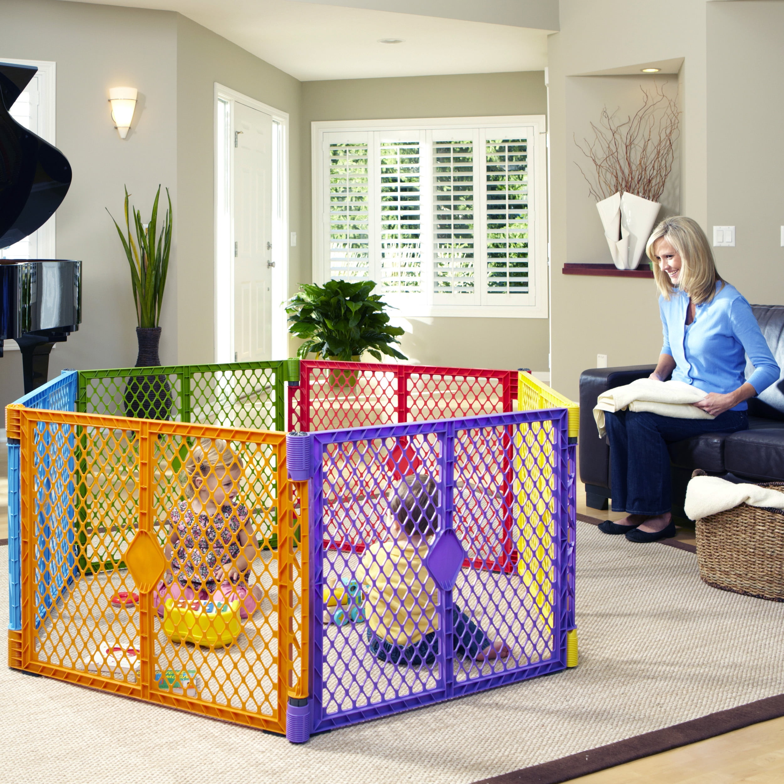 Toddleroo by North States Superyard Colorplay Baby Play Yard ...