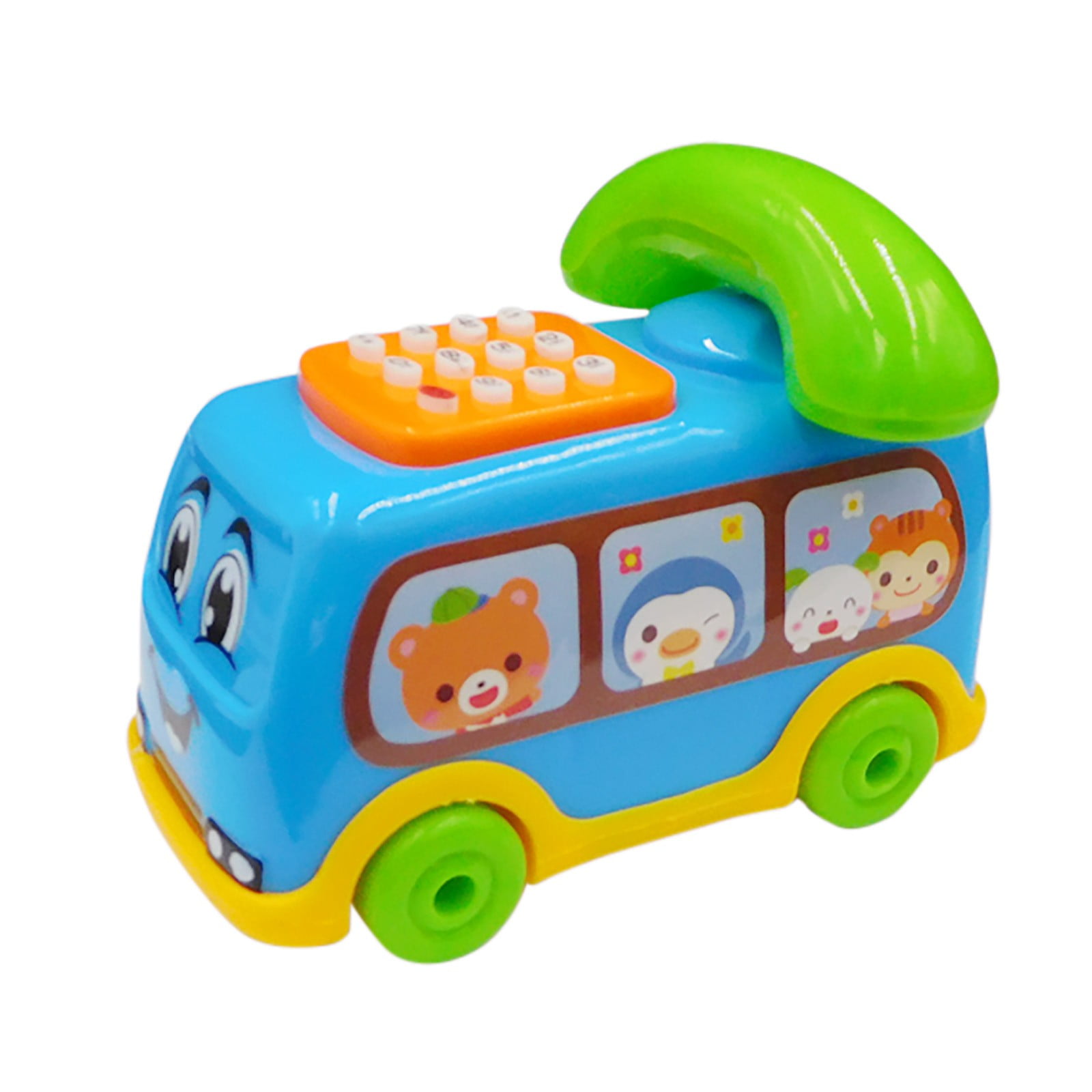 Toddlers Baby Bus Toys Phone Musical Toys for Infant Bus Mini ...