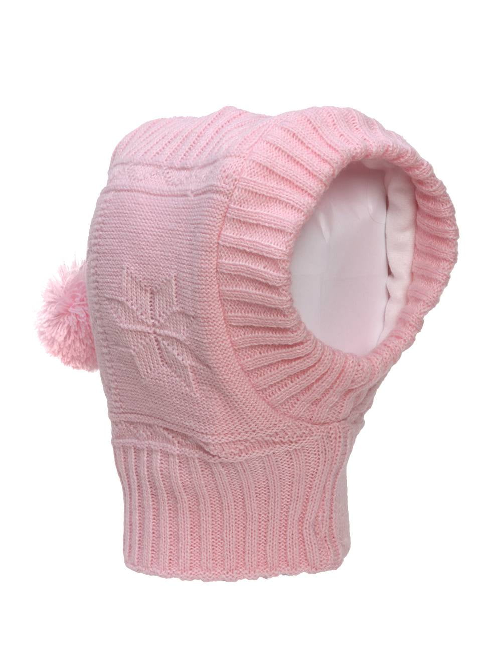 Toddlers One Hole Winter Flake Pom Ski Mask Buy One Get One Free, 2 ...