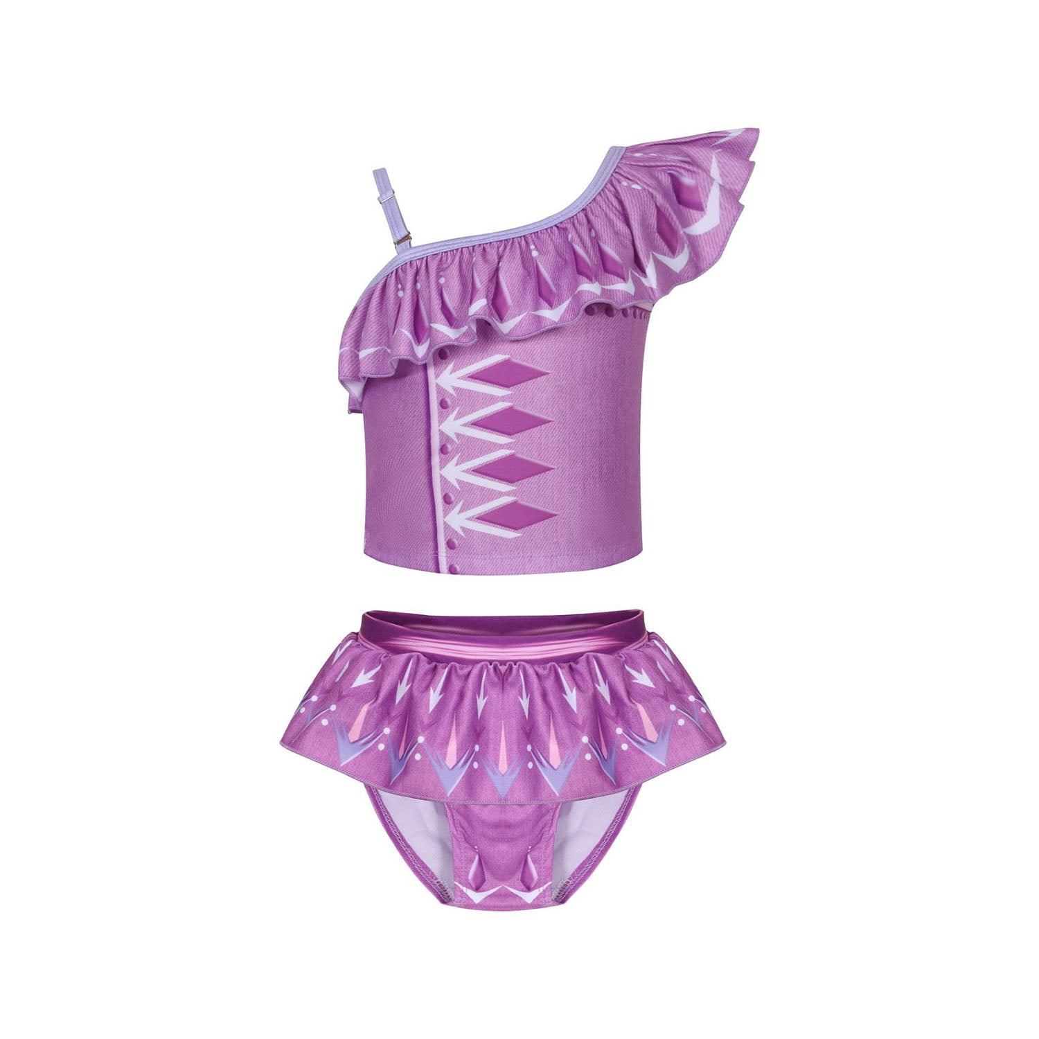 Toddlers Swimsuit Girls Bathing Suit Princess 2 Piece Ruffle Swimwear ...