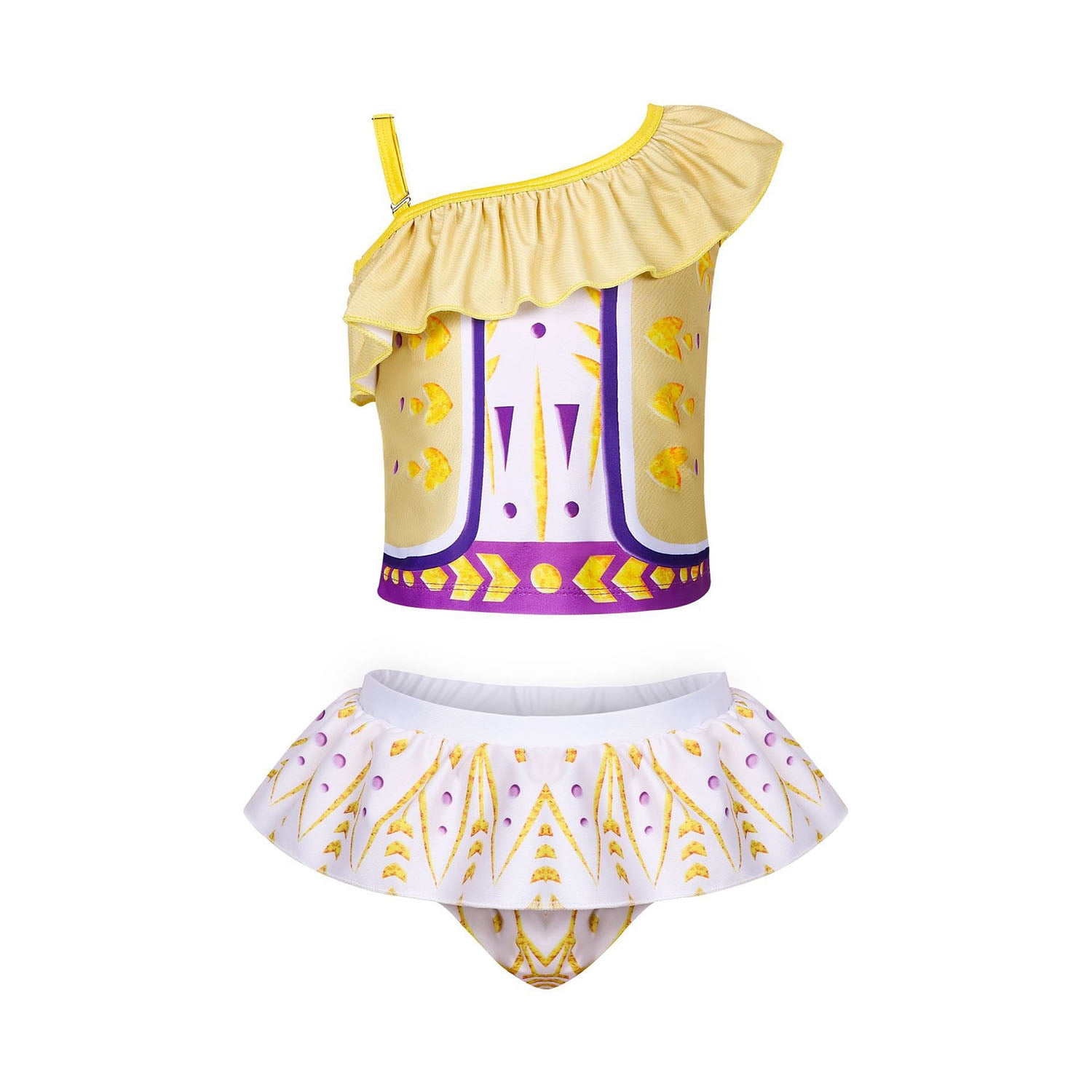 Toddlers Swimsuit Girls Bathing Suit Princess 2 Piece Ruffle Swimwear ...