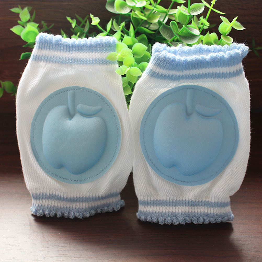 Toddmomy 1 Pair Blue Fiber Cotton Crawling Pads for Babies Kneepads ...
