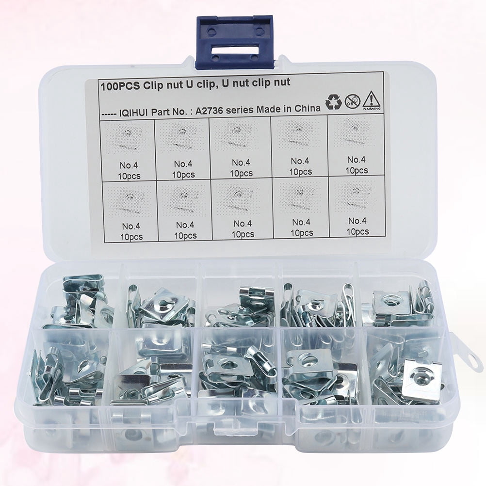 Toddmomy 100Pcs Car Body Parts Metal U-type Fastener Clip for ...