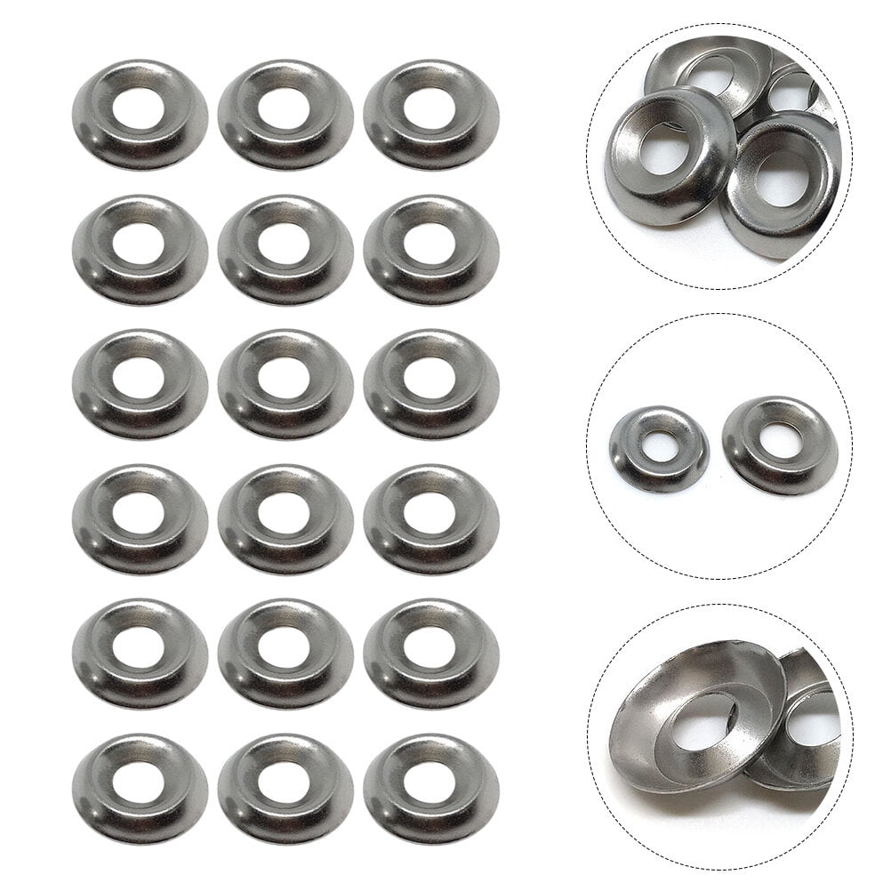 Toddmomy 100Pcs Sturdy Screw Washers Concave-Convex Stainless Steel for ...