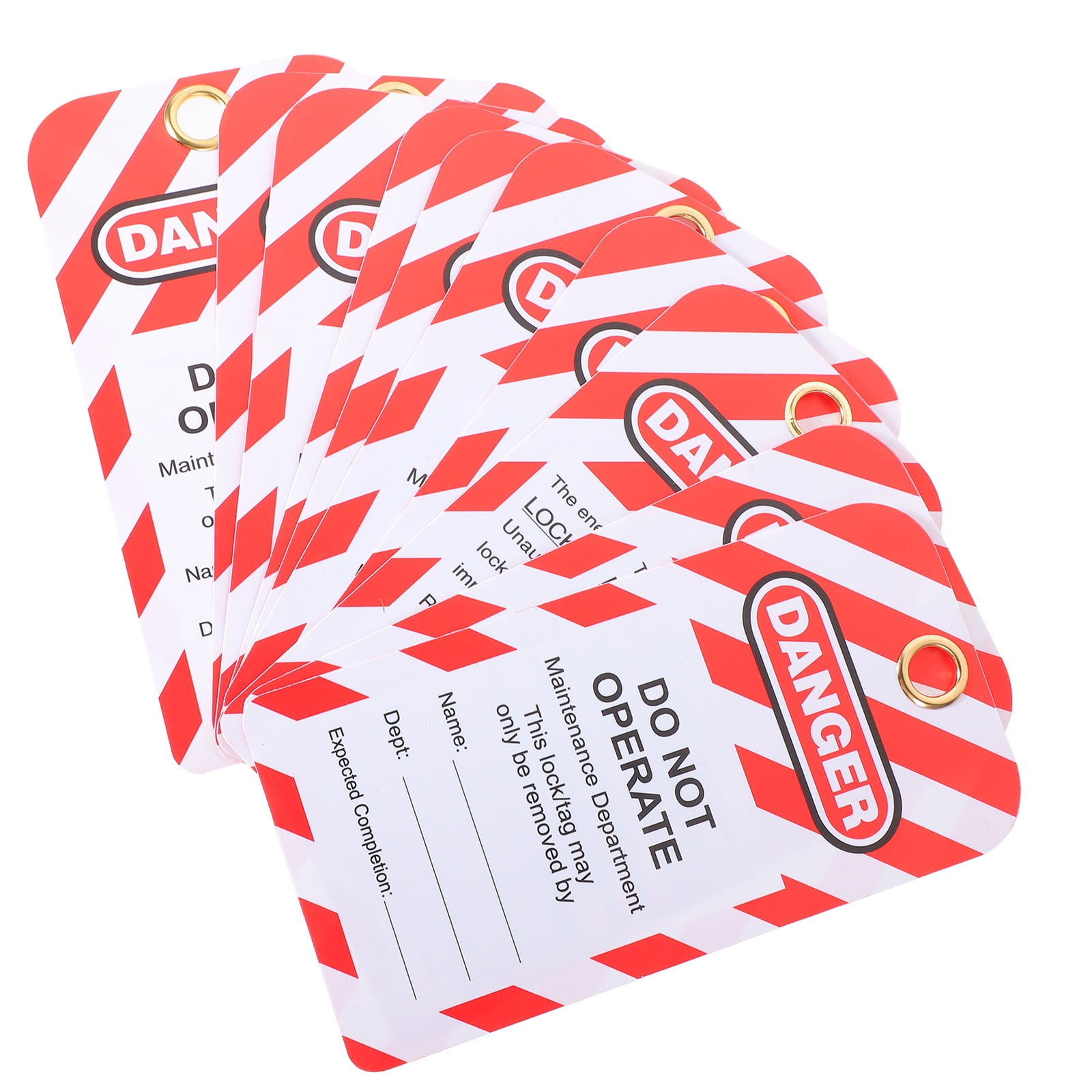 Toddmomy 10Pack Safety Tags PVC 5.7x3x0.04in For Industrial Users And ...