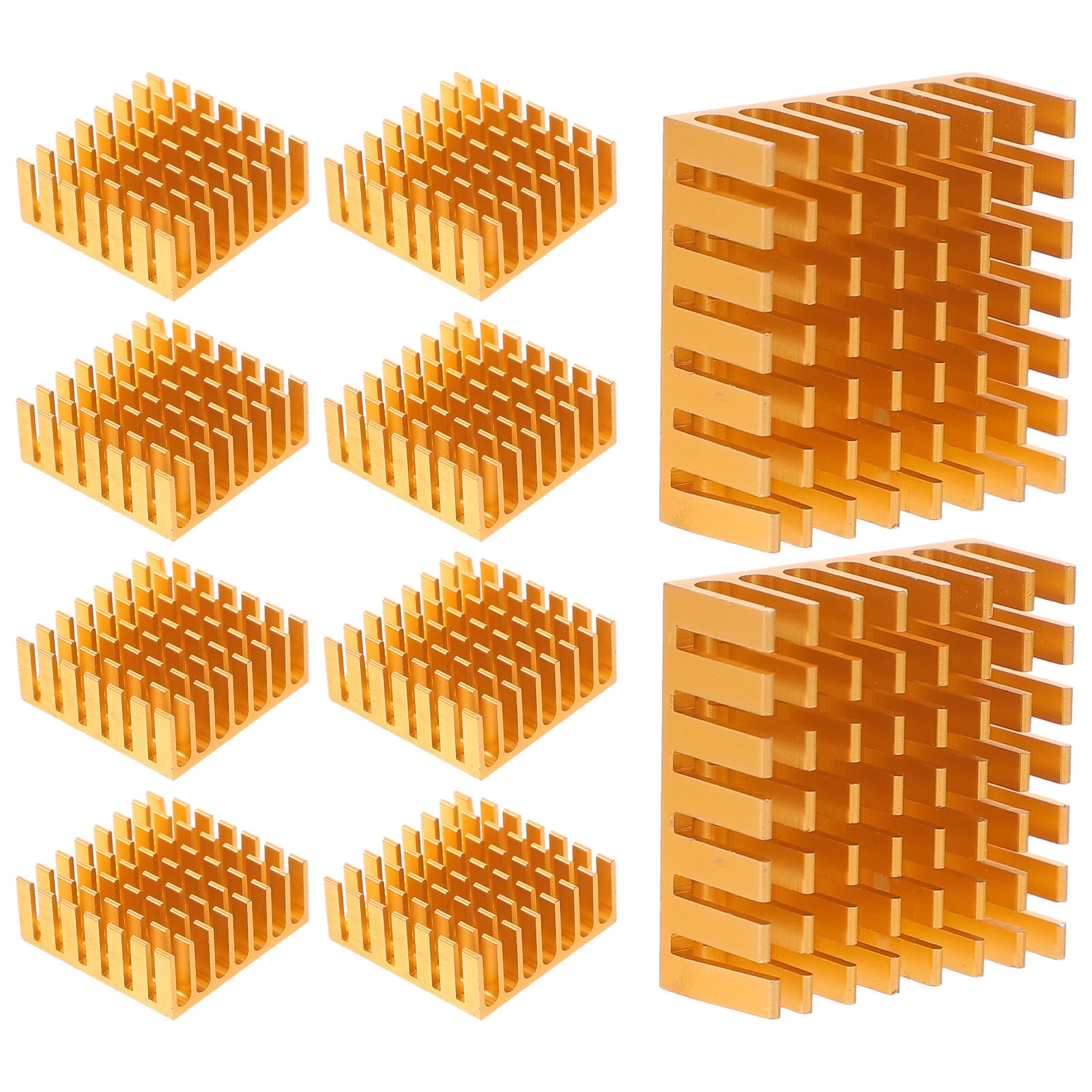 Toddmomy 10Pcs Golden Aluminum Heat Sink for GPU with Energy Saving 2 ...