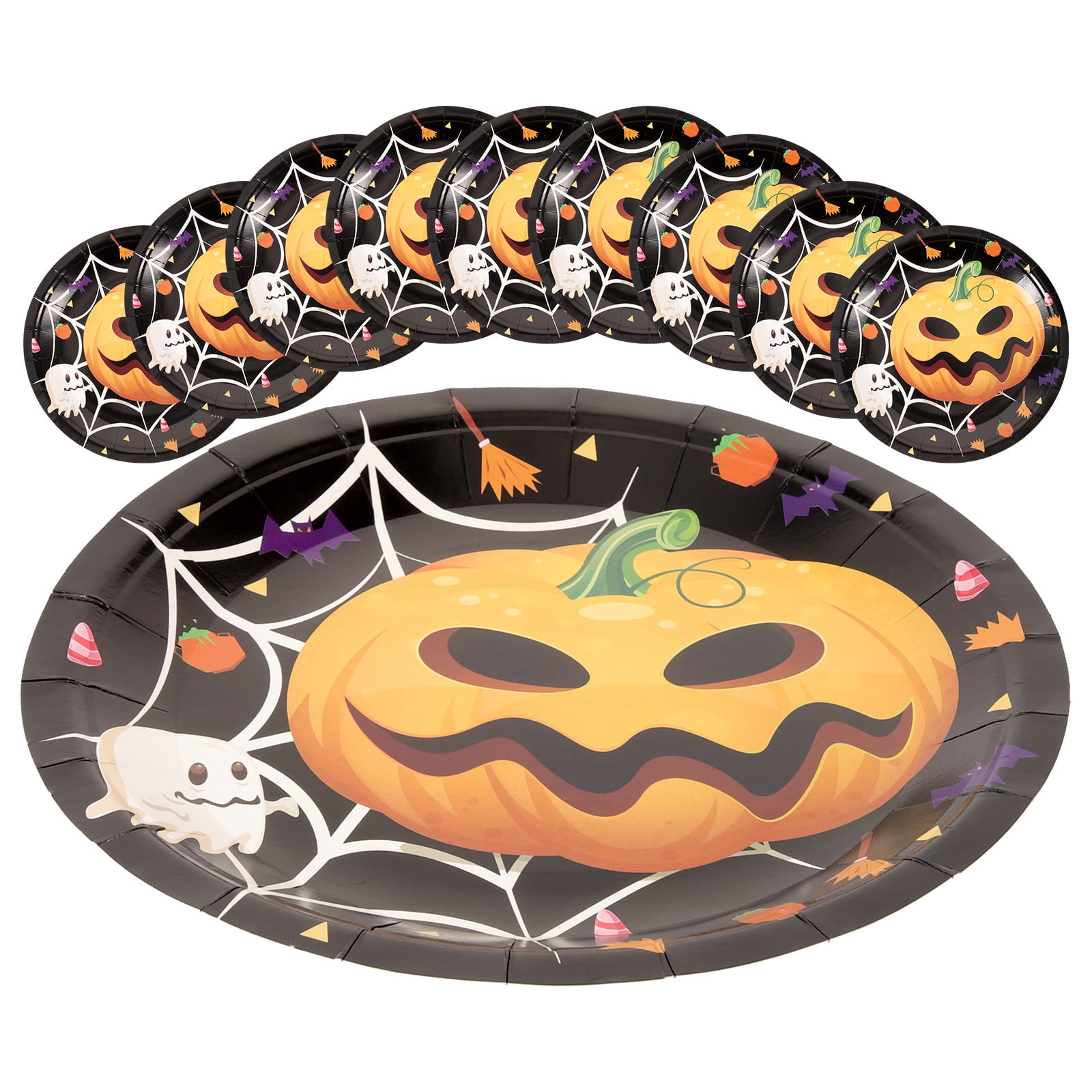 Toddmomy 10Pcs Per Set Spooky Paper Plates For And Family Gatherings ...