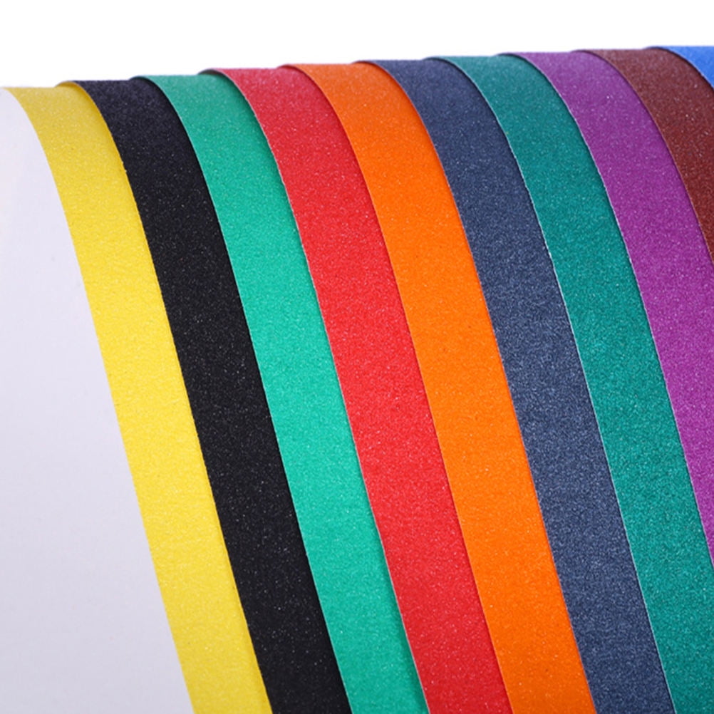 Toddmomy 10Pcs Sanded Pastel Paper for Art and Crafts Children Colored ...