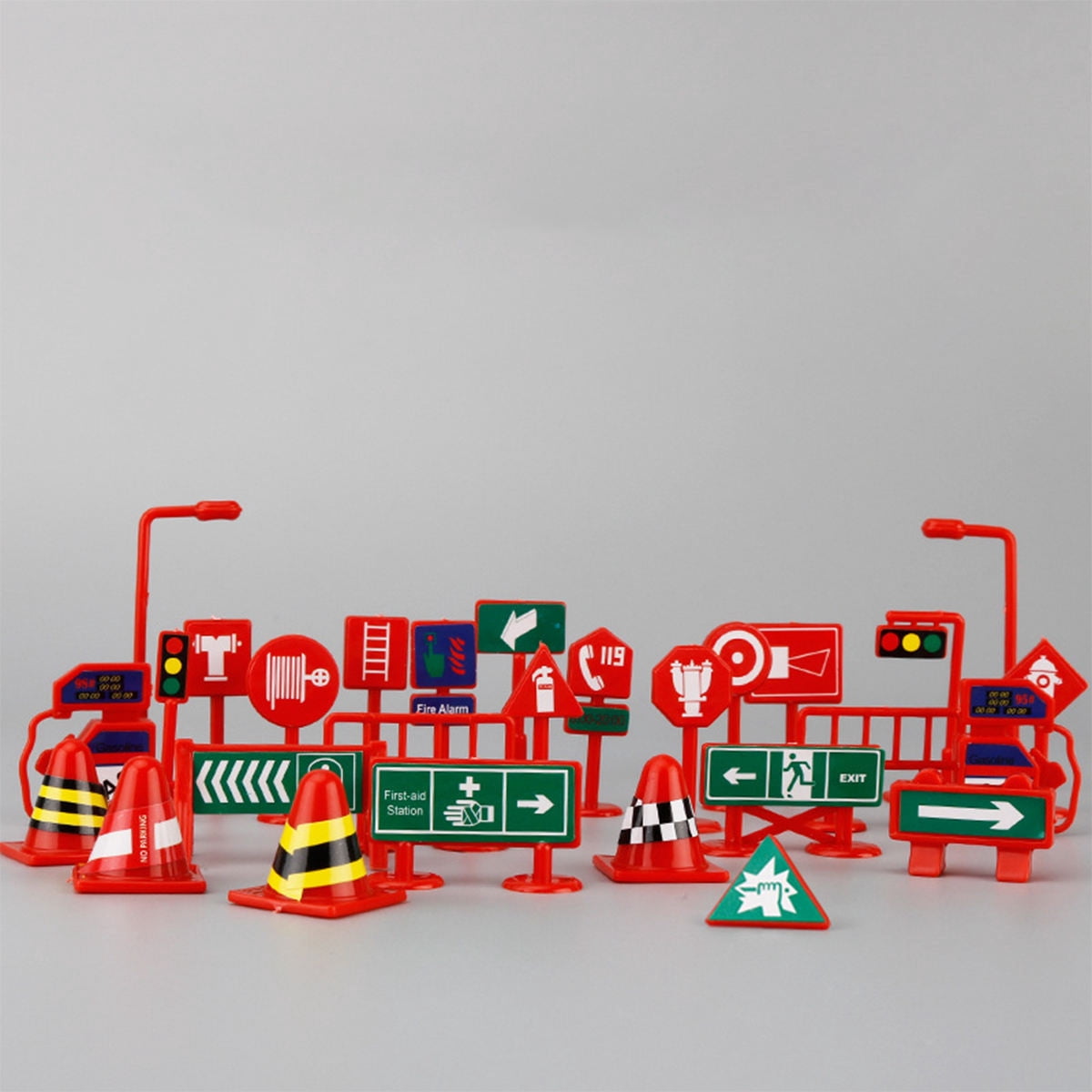 Toddmomy 112Pcs Traffic Signage Toys Assorted Color Educational ...