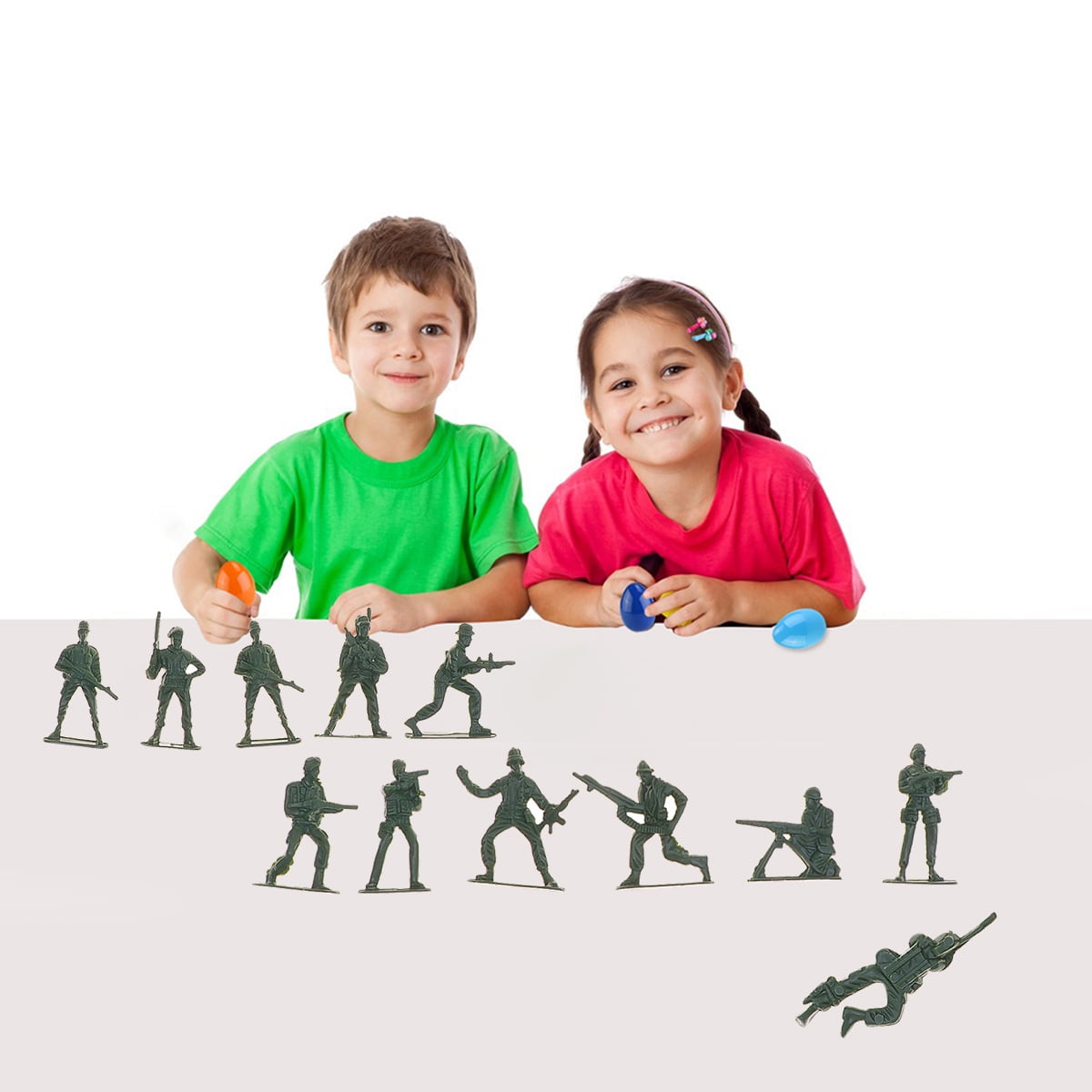 Toddmomy 144Pack Mini Soldiers Figures Green Various Poses Educational ...
