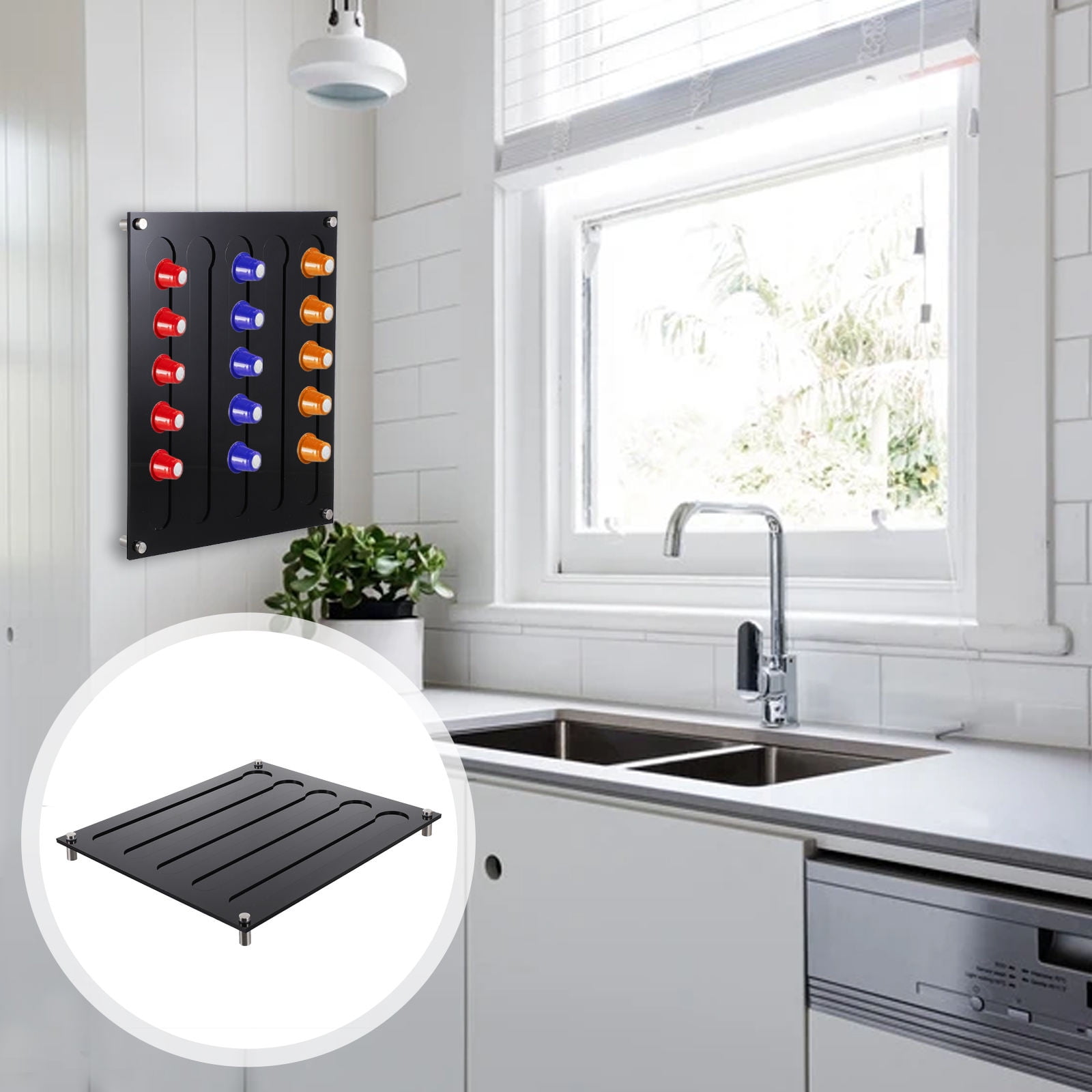 Toddmomy 1Pack Coffee Capsule Organizer 35x0.1in Acrylic Display for ...