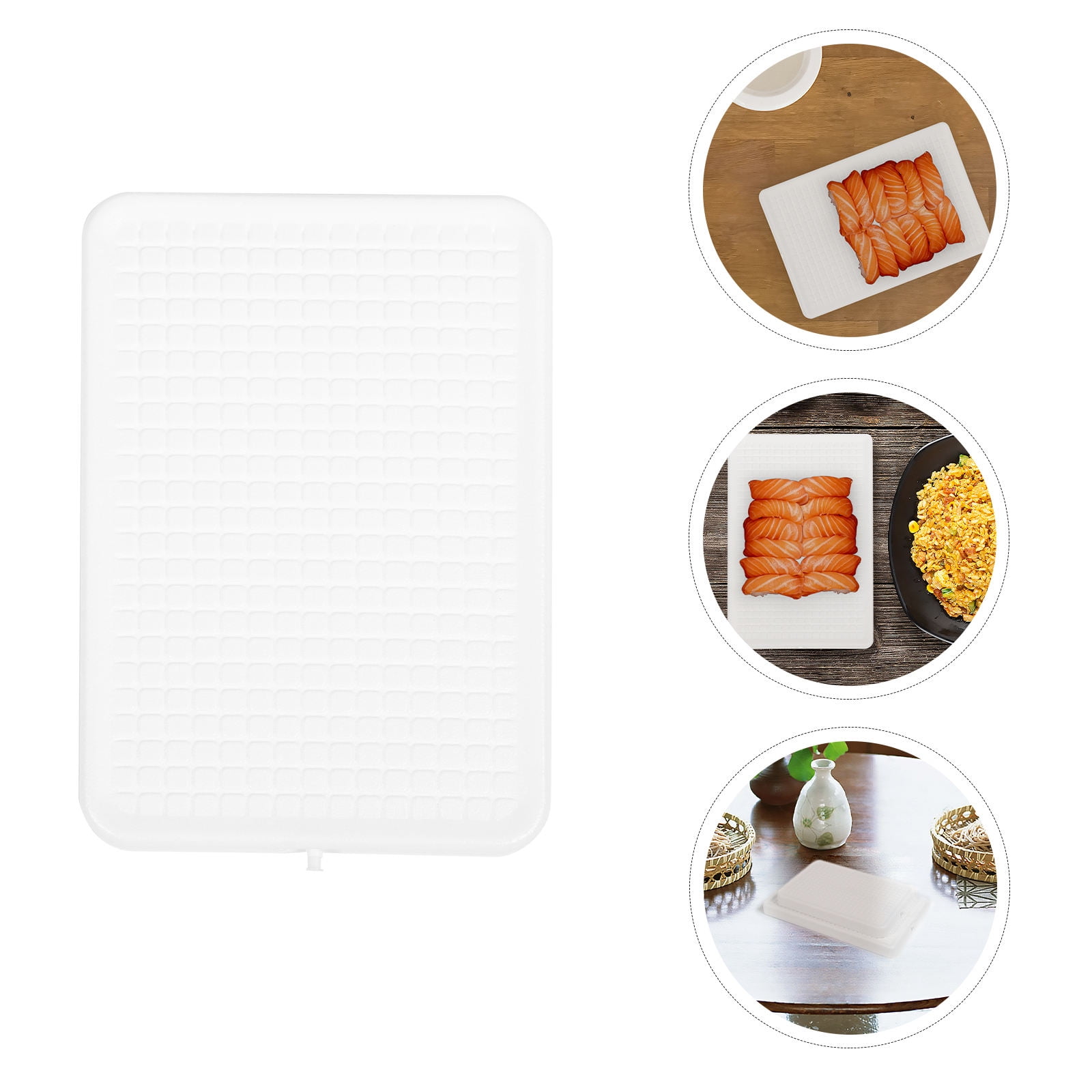 Toddmomy 1Pc Sashimi Mat Ice Food Serving Display Tray 25x6.7in for ...