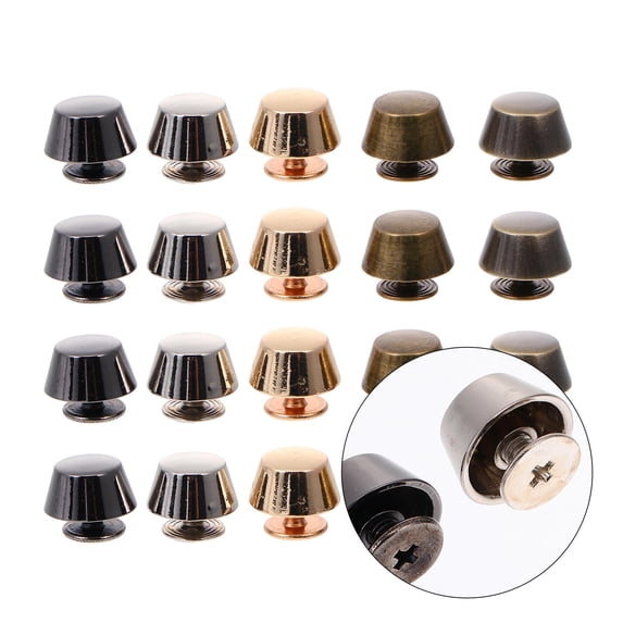 Toddmomy 20 Sets Garment Rivet Antique Gold Metal Studs Rivets For Diy ...