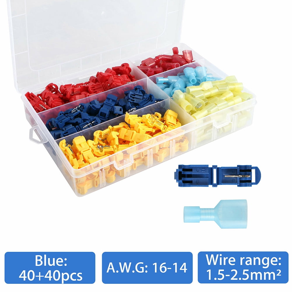 Toddmomy 240Pcs Electric Wire Connectors Insulation Terminals Assorted ...