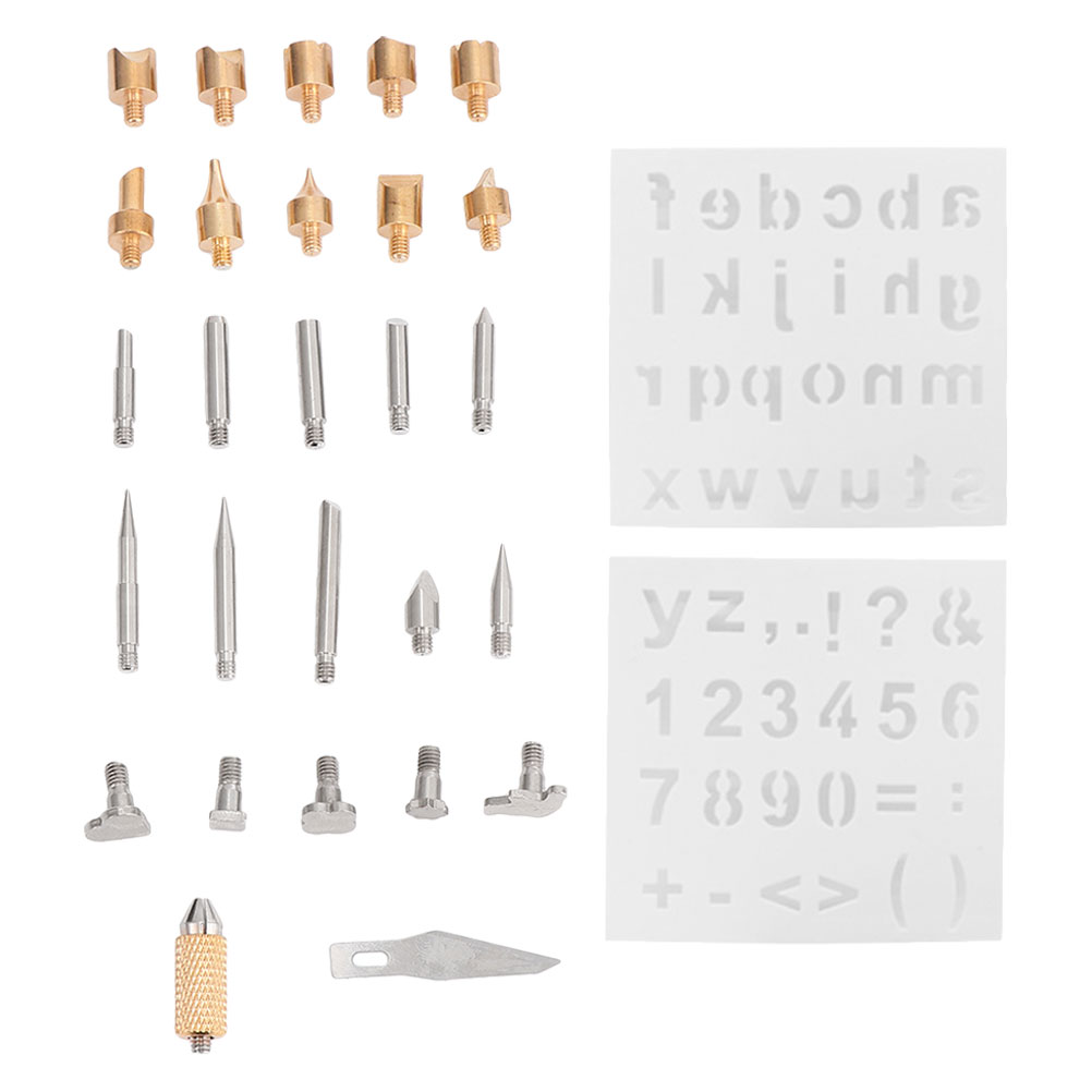 Toddmomy 28-Pcs Pyrography Nibs Brass For Wood Burning Machine Tip ...