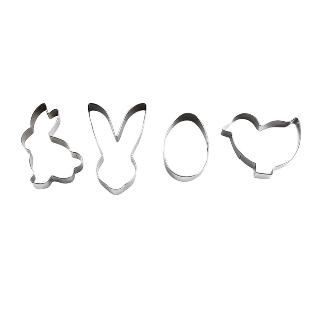 Toddmomy 4 Pcs Biscuit Baking Moulds Egg Shape Chick Shape Rabbit Ear ...