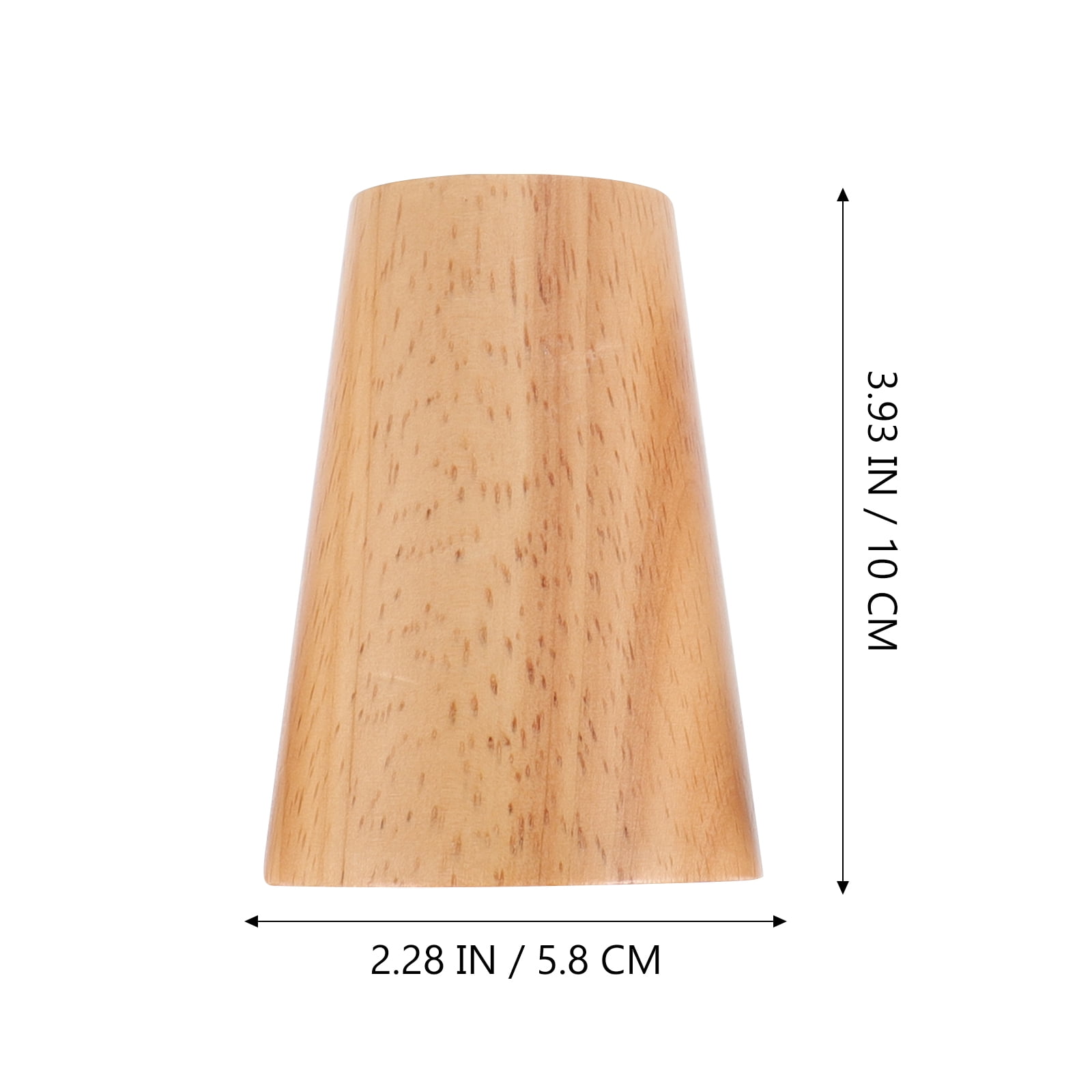 Toddmomy Furniture Legs Oak Wood Conical Shape 4 Sets 2.3x1.5x3.9in ...