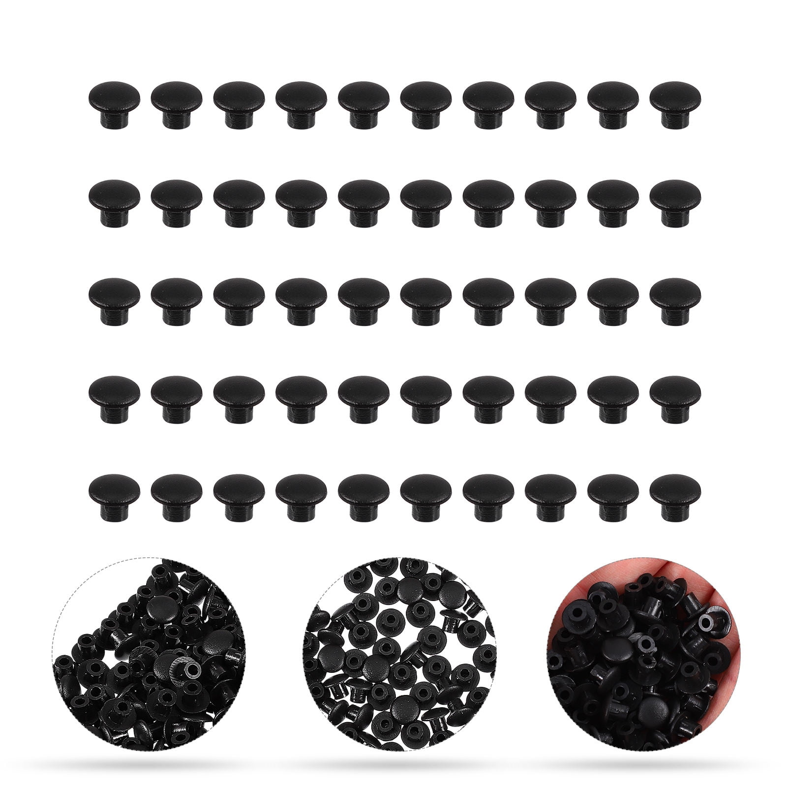 Toddmomy 500Pcs Caps for Screw Round Plastic Hole Plugs for Furniture ...