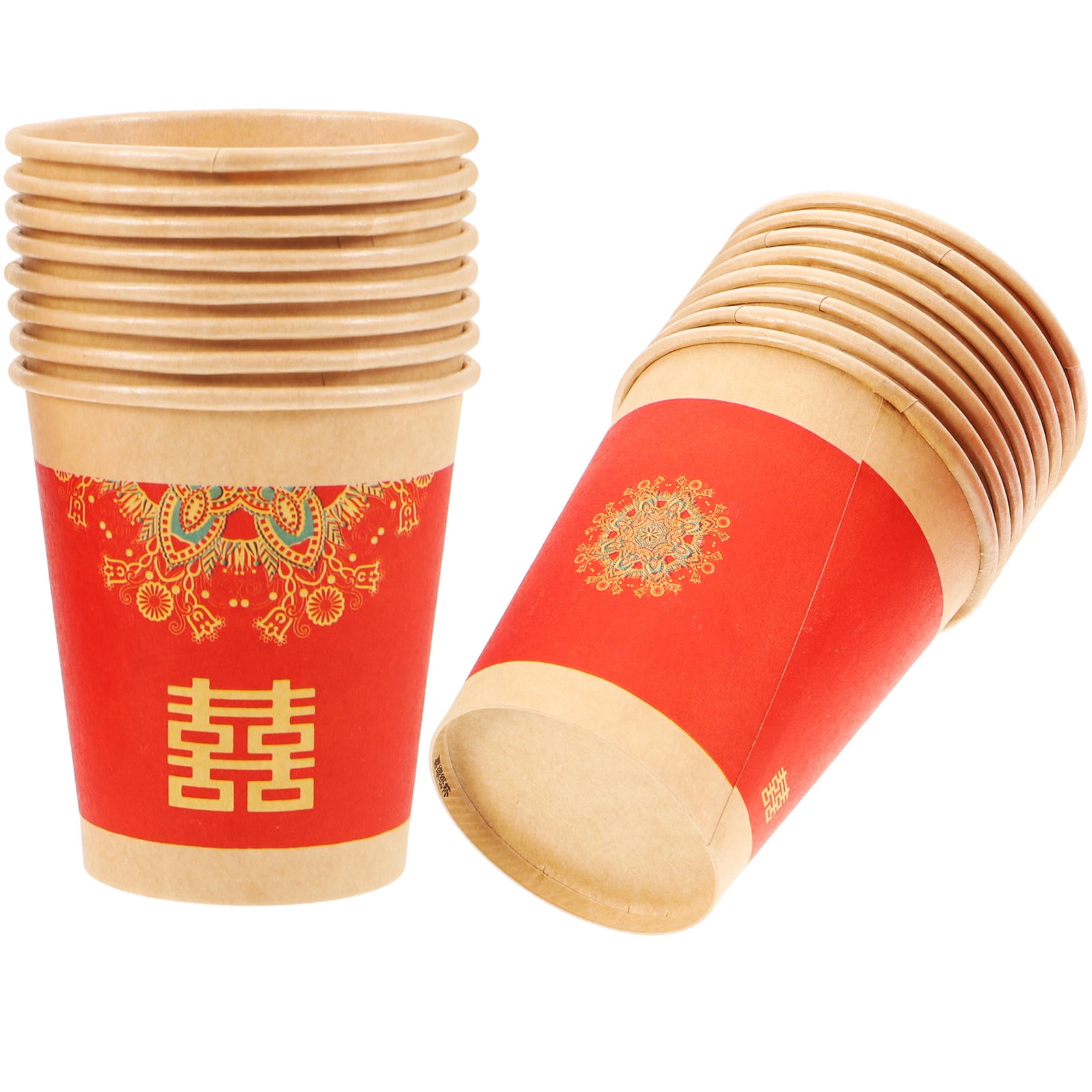 Toddmomy 50Pcs Red Paper Cups for Wedding Ceremony Single Use ...