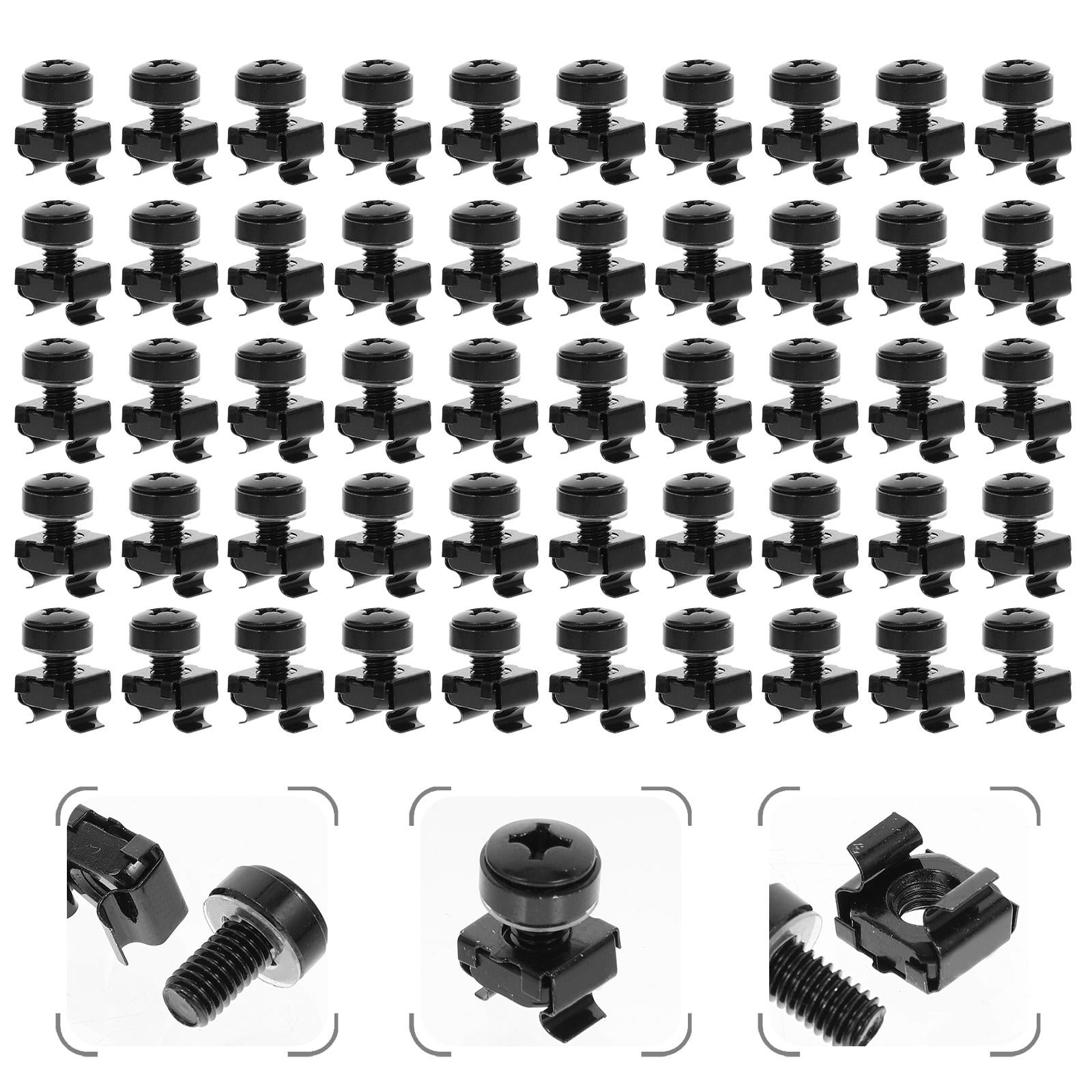Toddmomy 50Sets Silver Zinc Cage Nuts and Screws Secure Fastening for ...